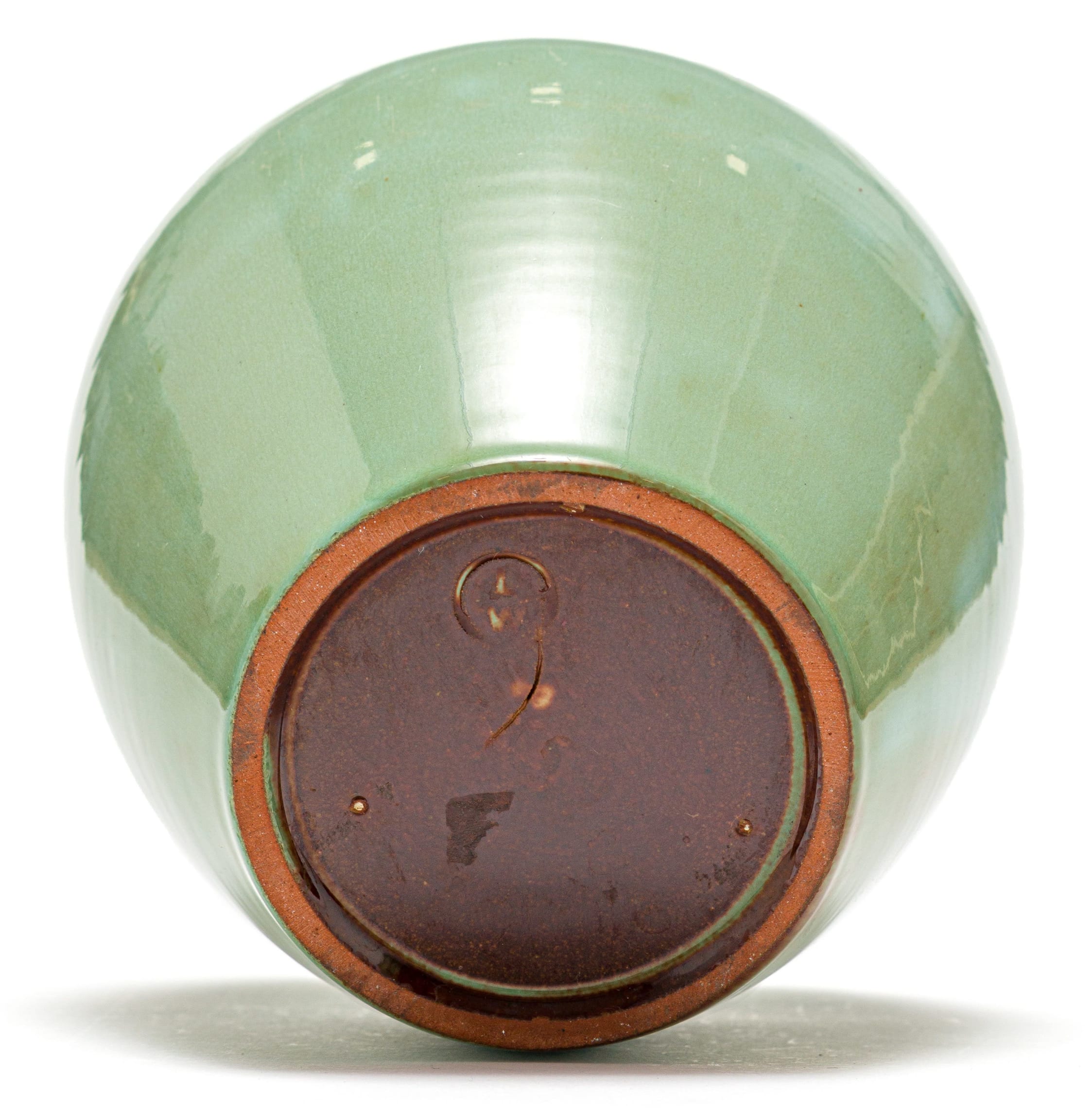 A Linn Ware celadon-glazed vase | Strauss & Co