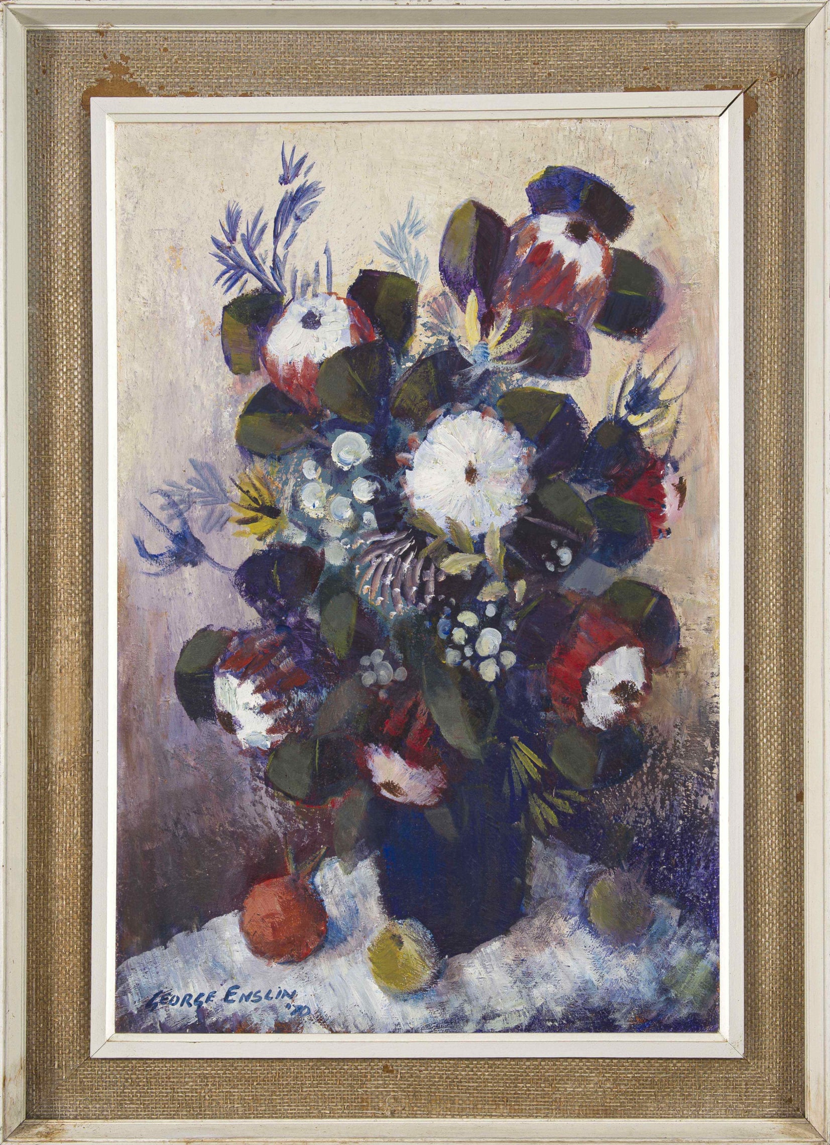 Still Life with Proteas and Fruit by George Enslin | Strauss & Co