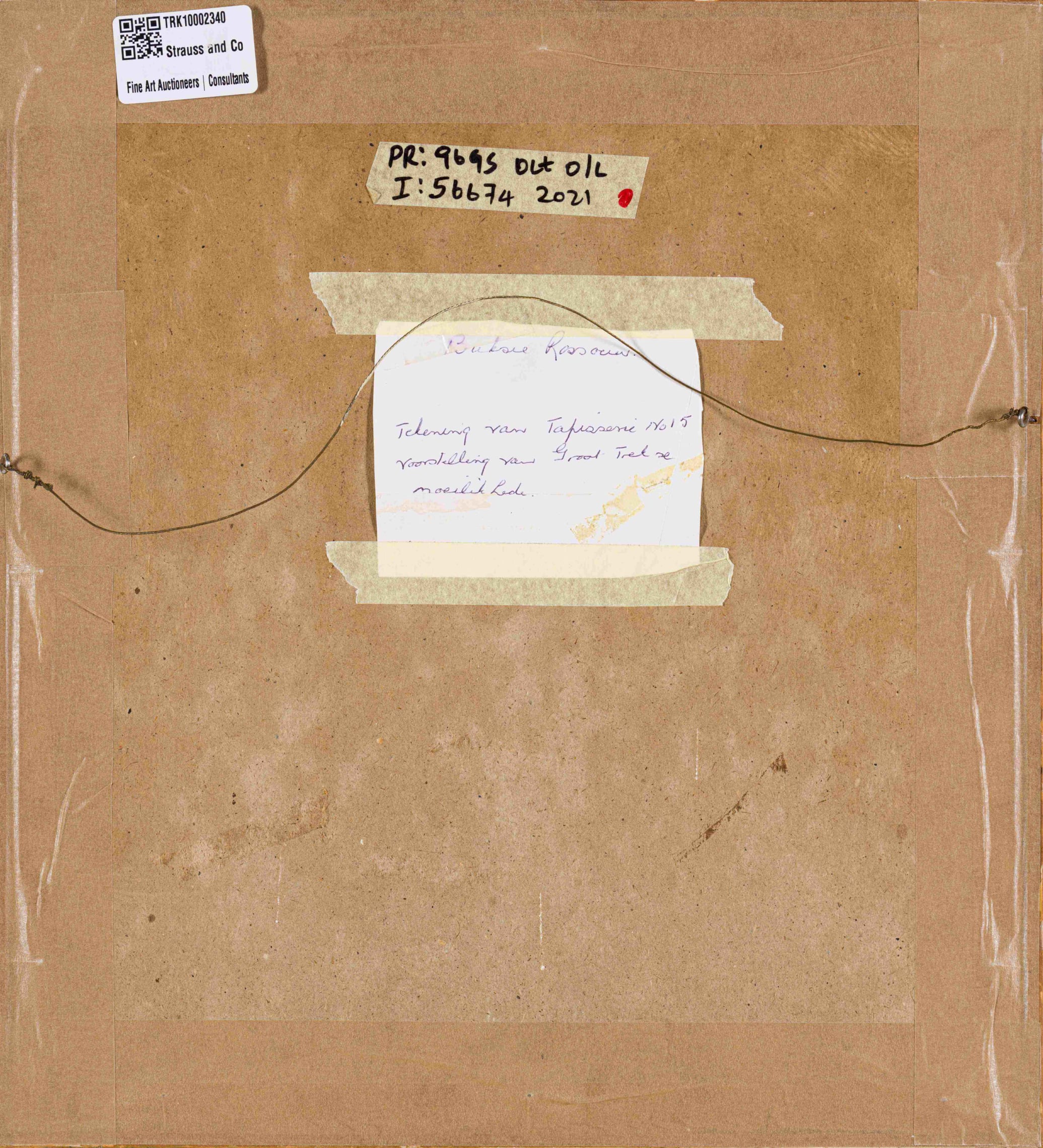 Groot Trek Scene, tapestry study by Willem Hermanus Coetzer | Strauss & Co