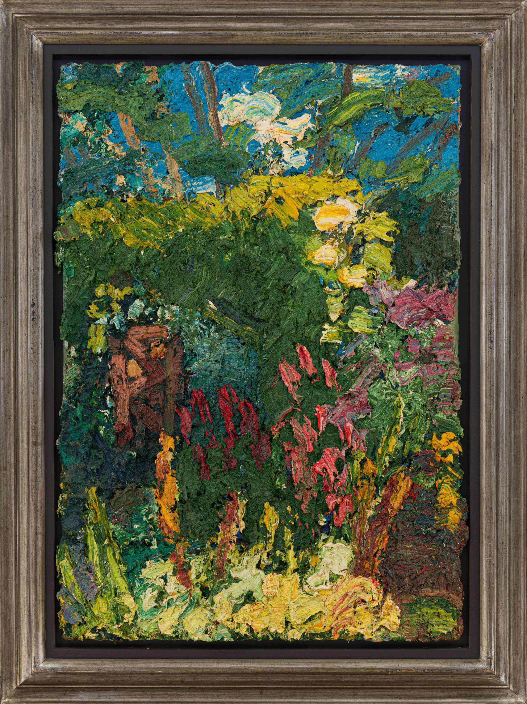 Garden Arch and Gate, Polygonum, Impatiens, Lilies and Roses ...