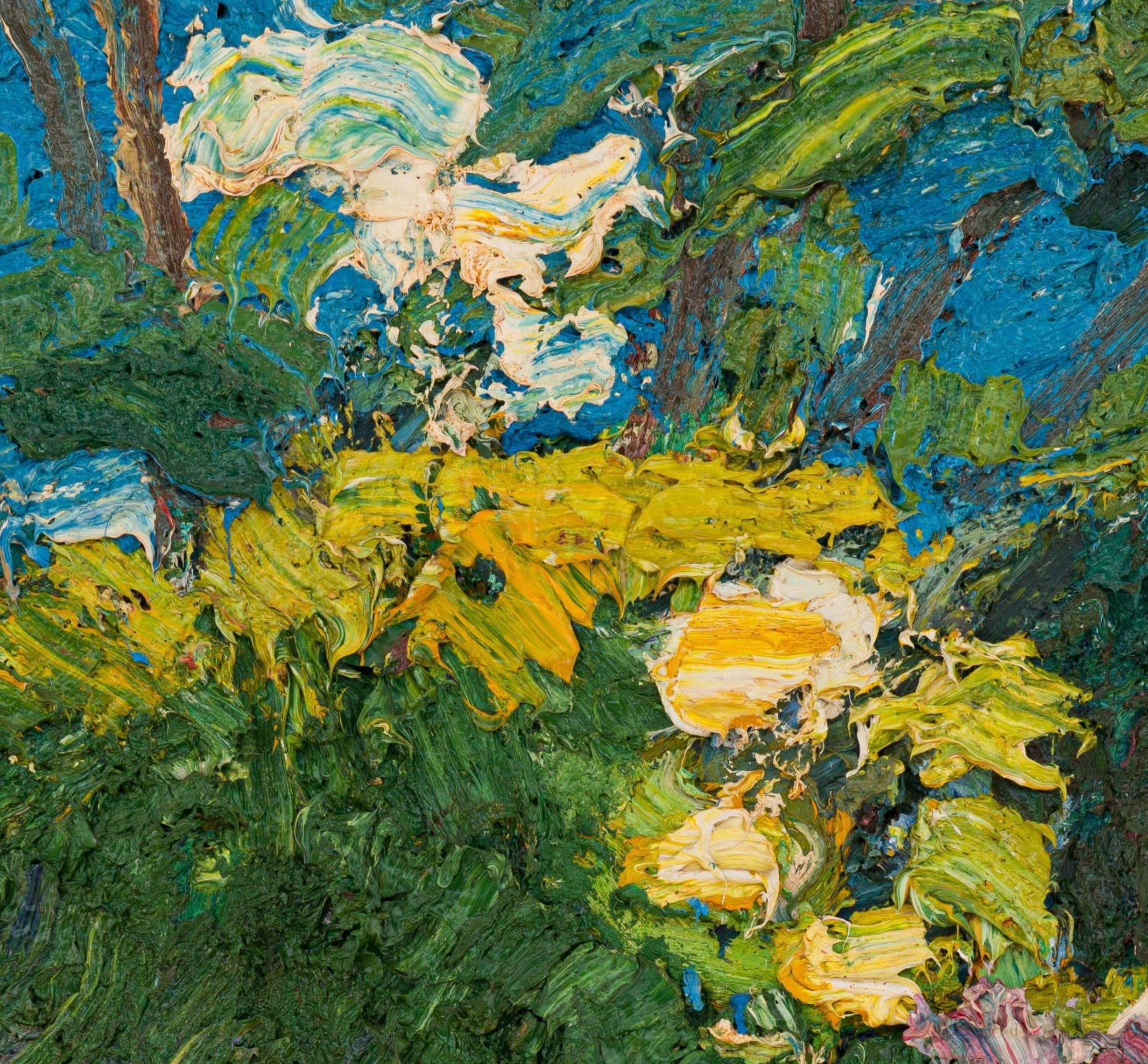 Garden Arch and Gate, Polygonum, Impatiens, Lilies and Roses ...