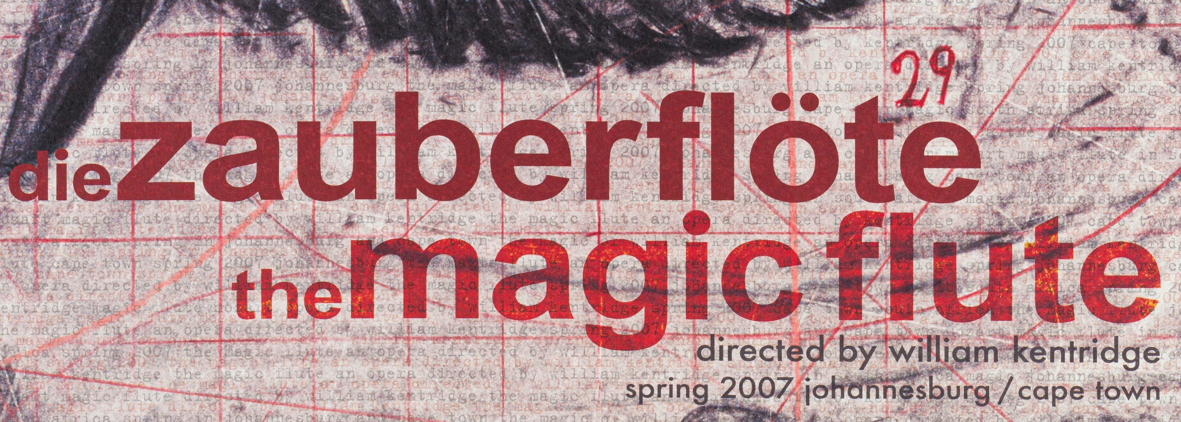 Magic Flute, poster by William Kentridge | Strauss & Co