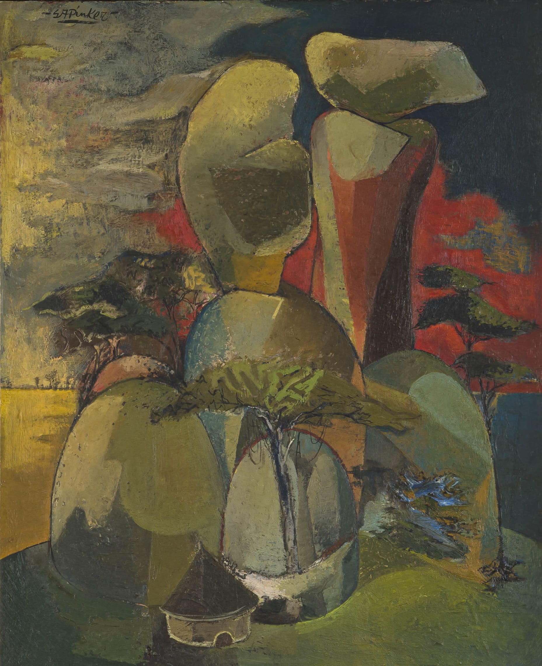 Still Life with Jug, verso by Boulders and Huts, recto by Stanley ...
