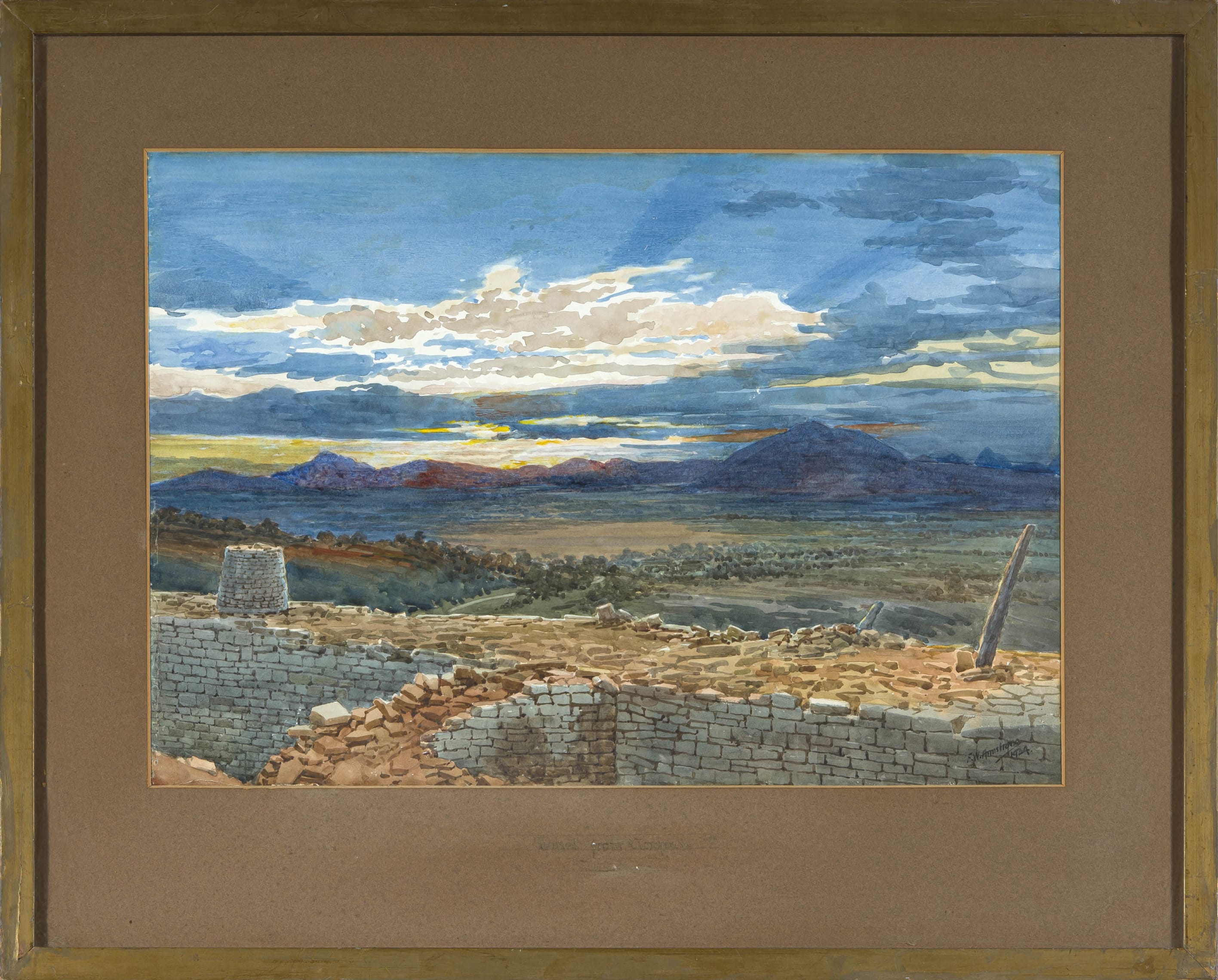 Sunset from the Acropolis by Frederick William Armstrong | Strauss & Co