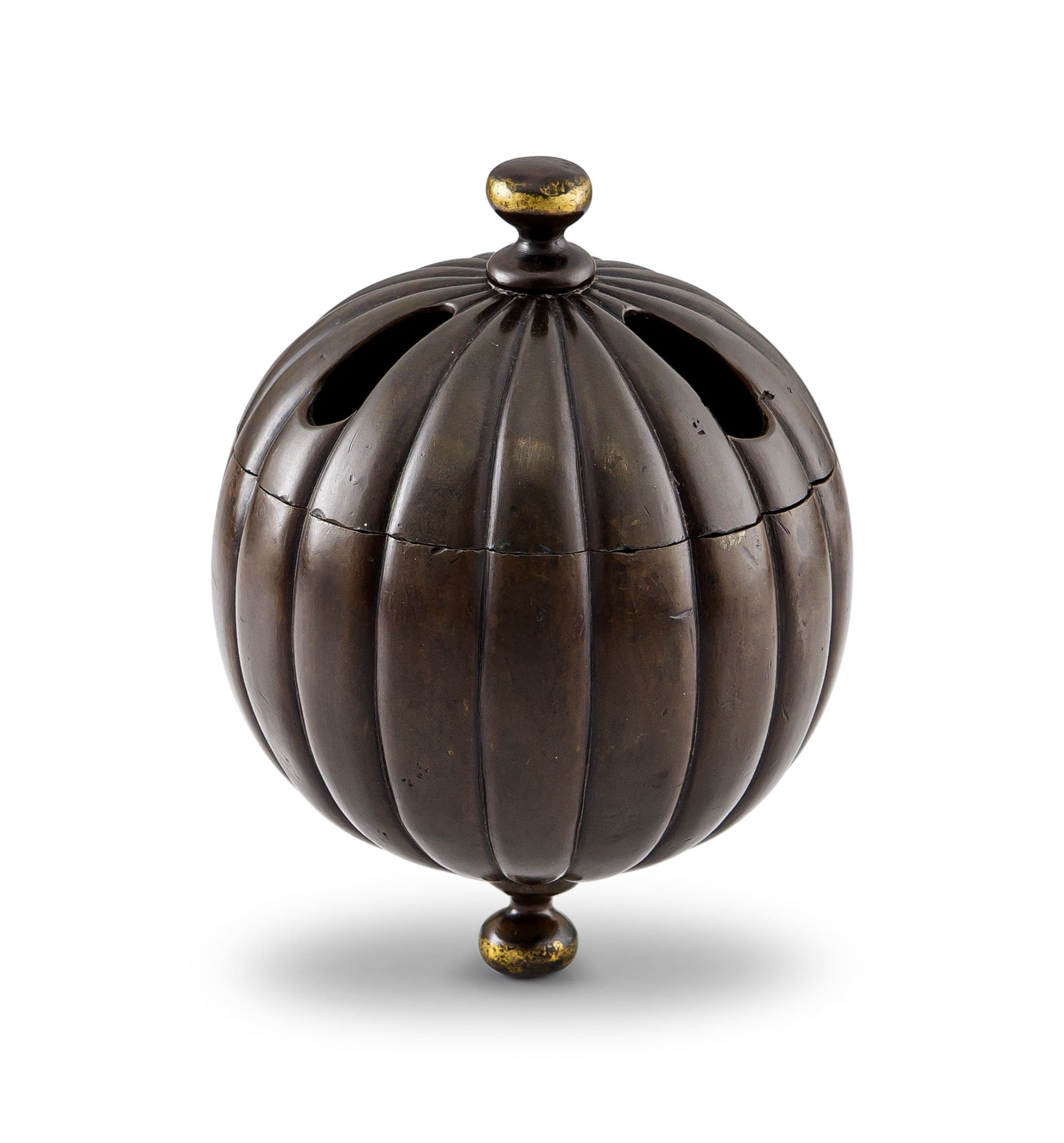 A Japanese bronze hand warmer, Meiji period, 1868-1912 | Strauss & Co