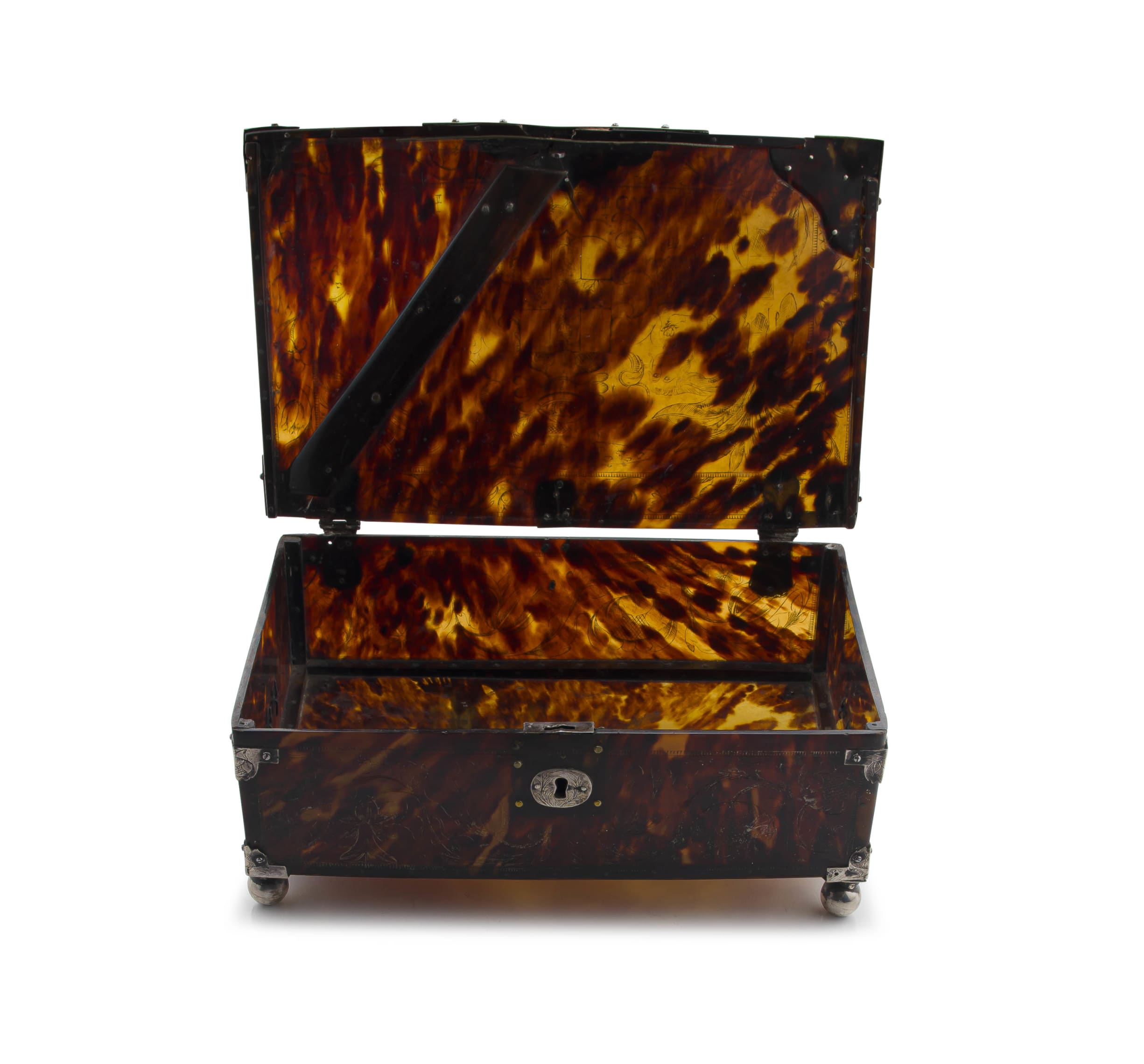 A rare and important Jamaican Colonial engraved tortoiseshell and ...