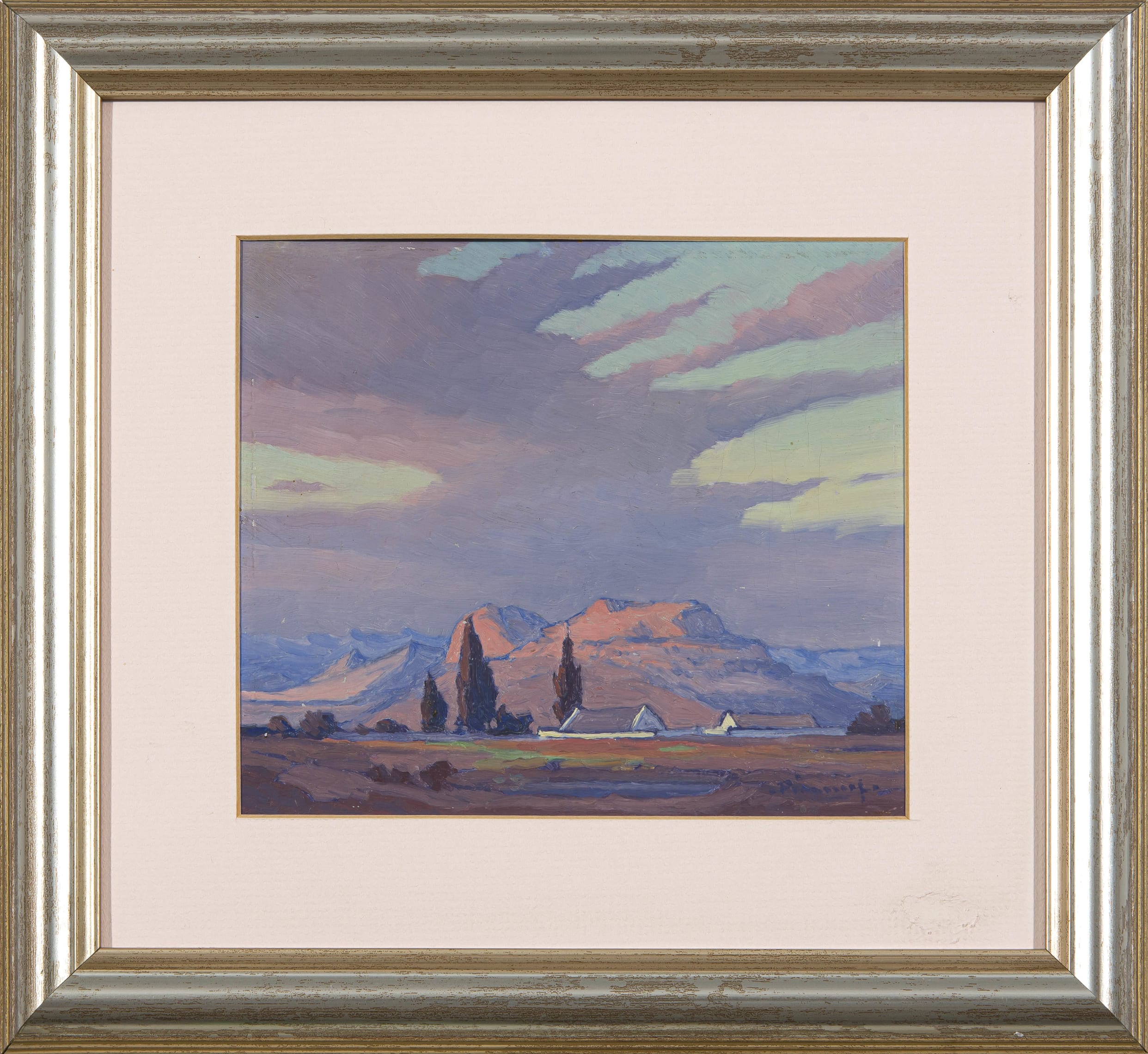 Karoo Farm at Sunset by Jacob Hendrik Pierneef | Strauss & Co