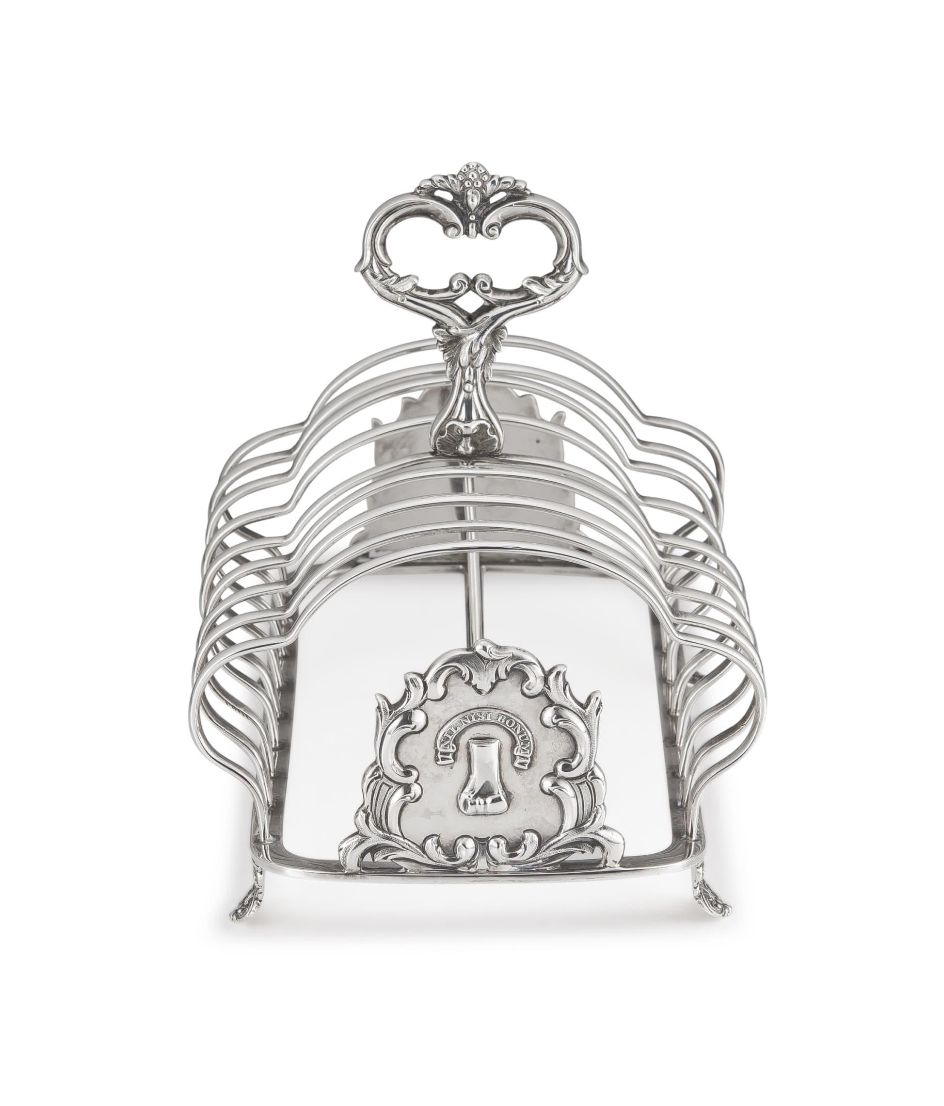 A Victorian 'Marrow Bone Club' silver toast rack, William Cunningham ...