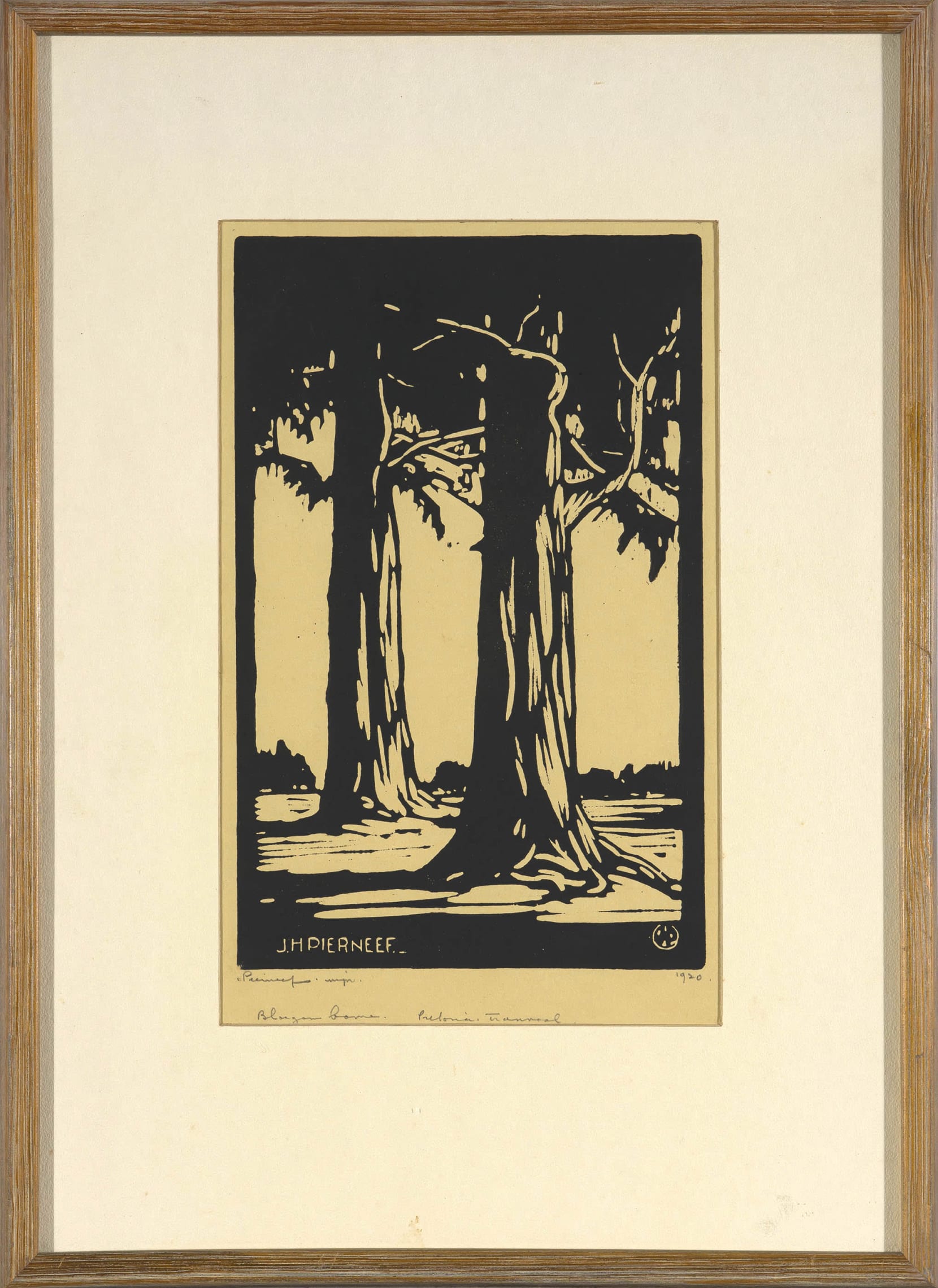 Bloekombome (Eucalyptus trees) (Nilant 77) by Jacob Hendrik Pierneef ...