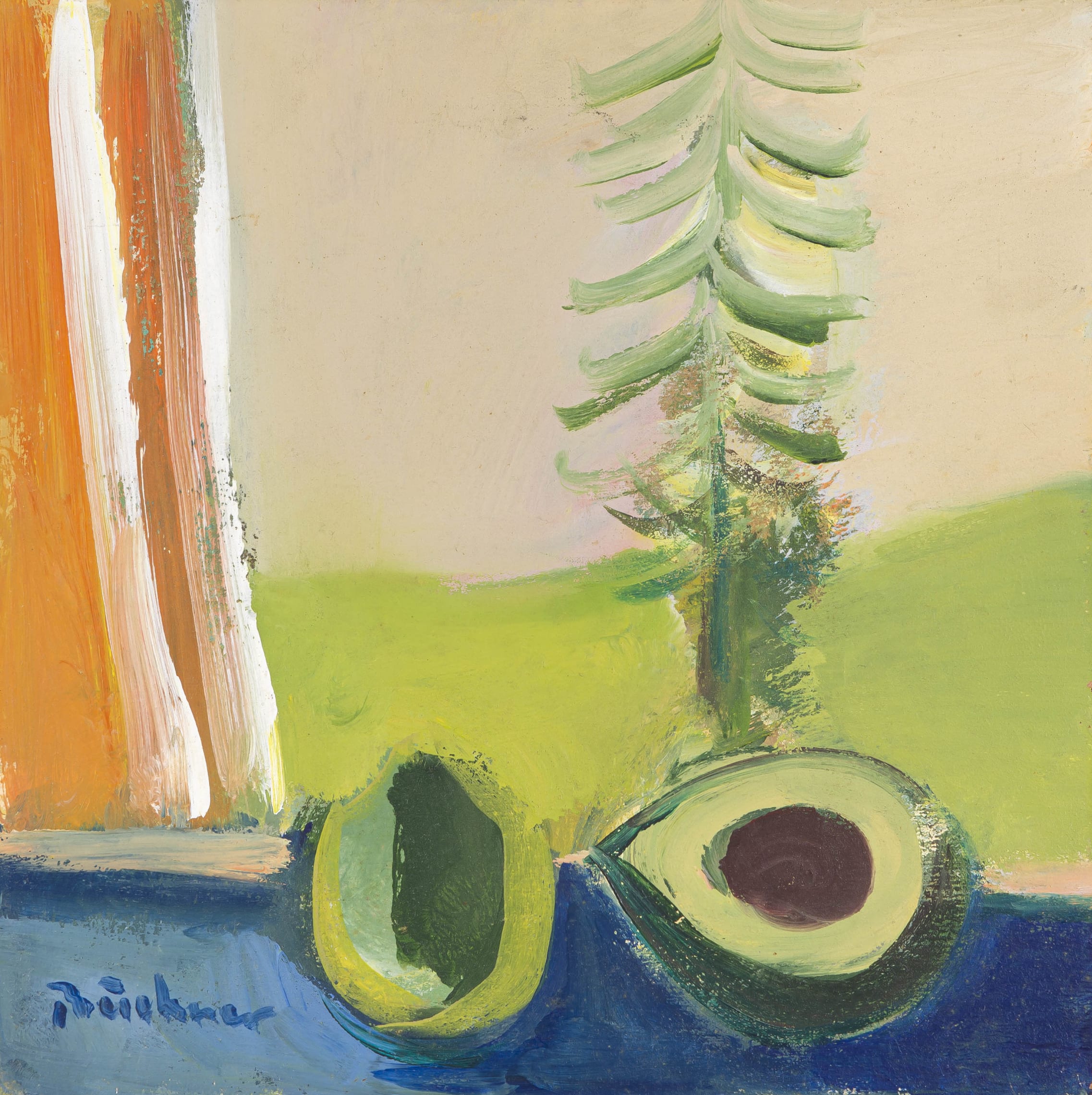 Stillewe met Avocado's (Still Life with Avocados) by Carl Büchner ...