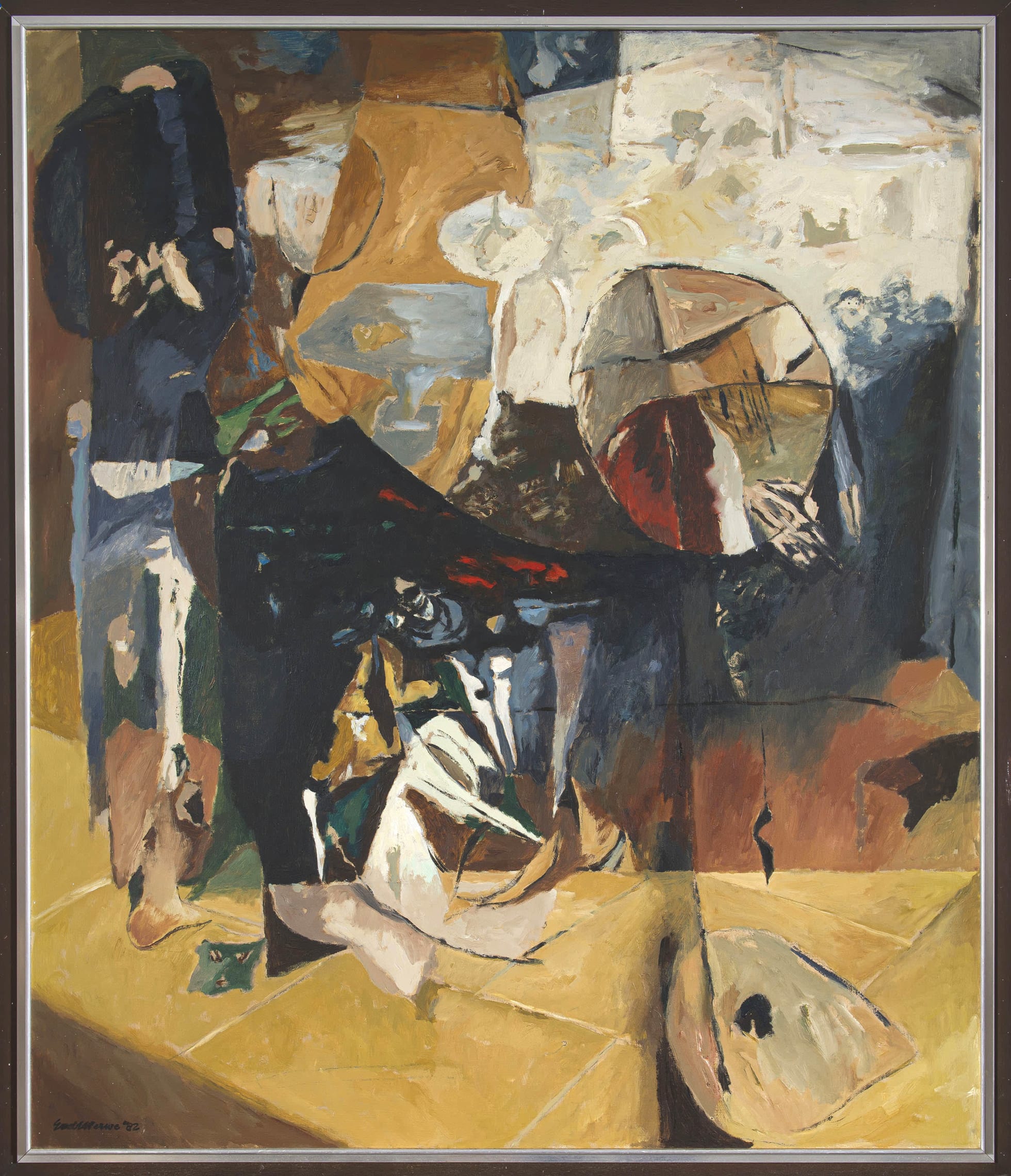 Blou en Oker Nostalgie (Blue and Ochre Nostalgia) by Eben van der Merwe ...