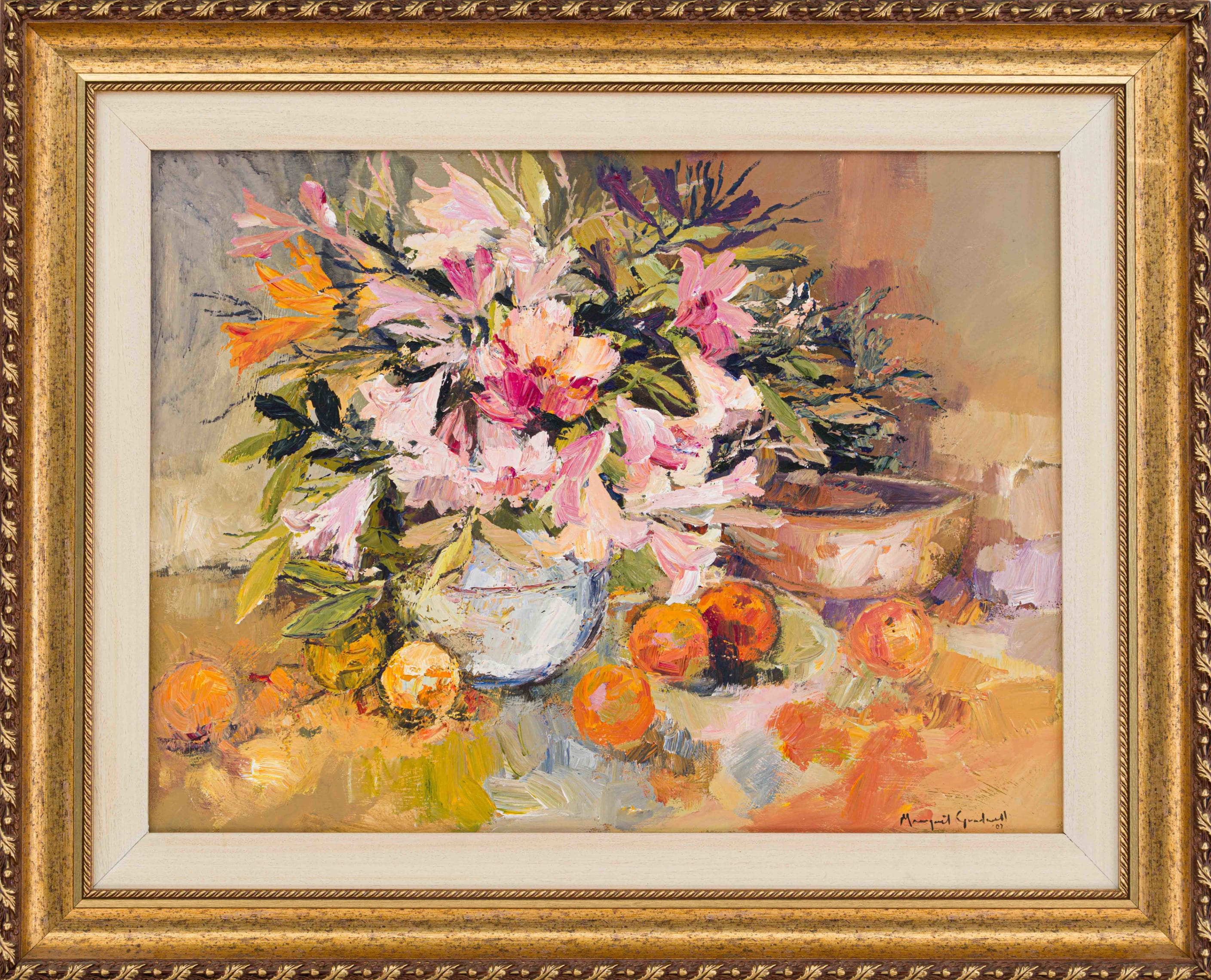 Still Life with Azaleas and Citrus by Margaret Gradwell | Strauss & Co