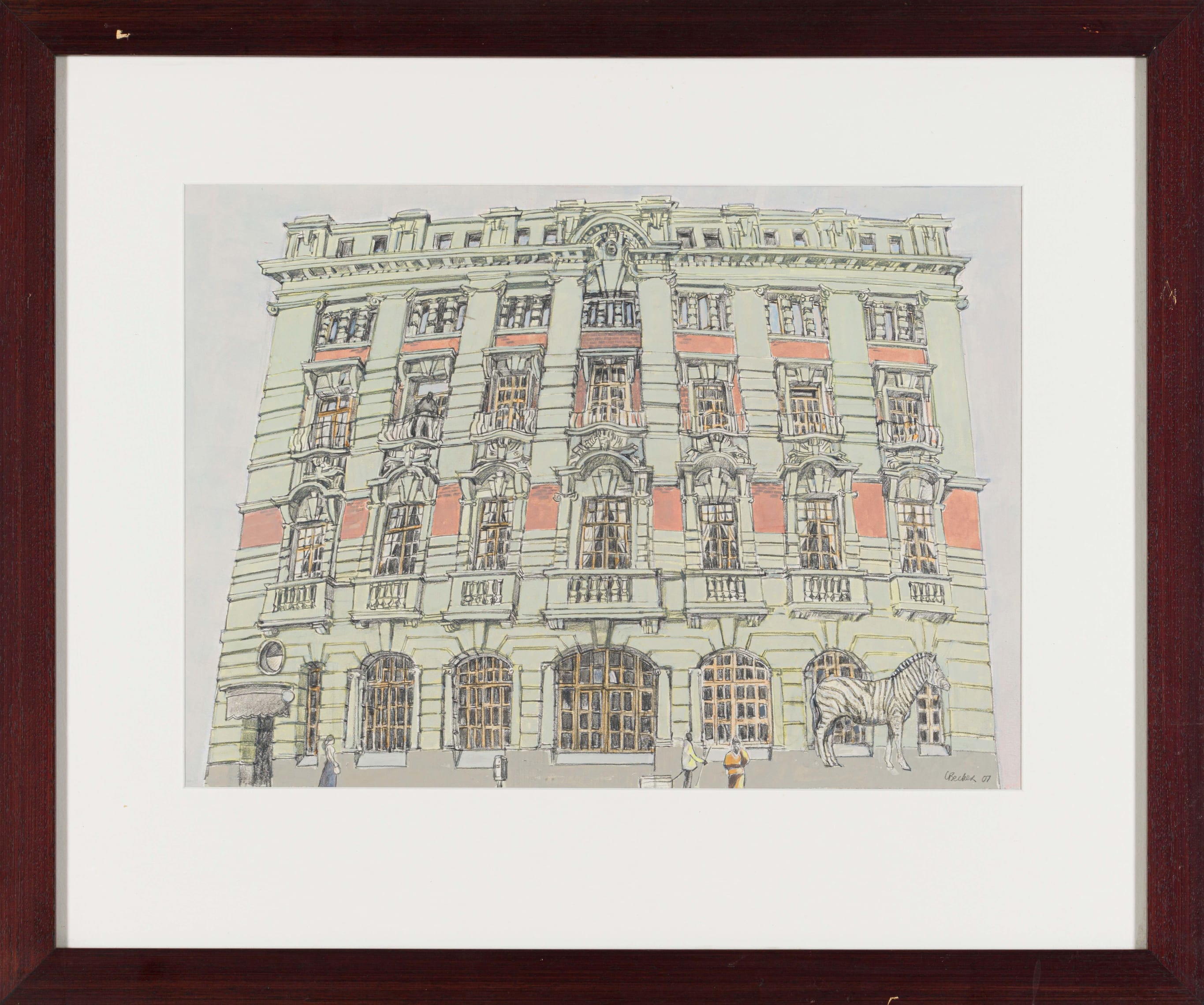 A Zebra at the Club by Carl Becker | Strauss & Co