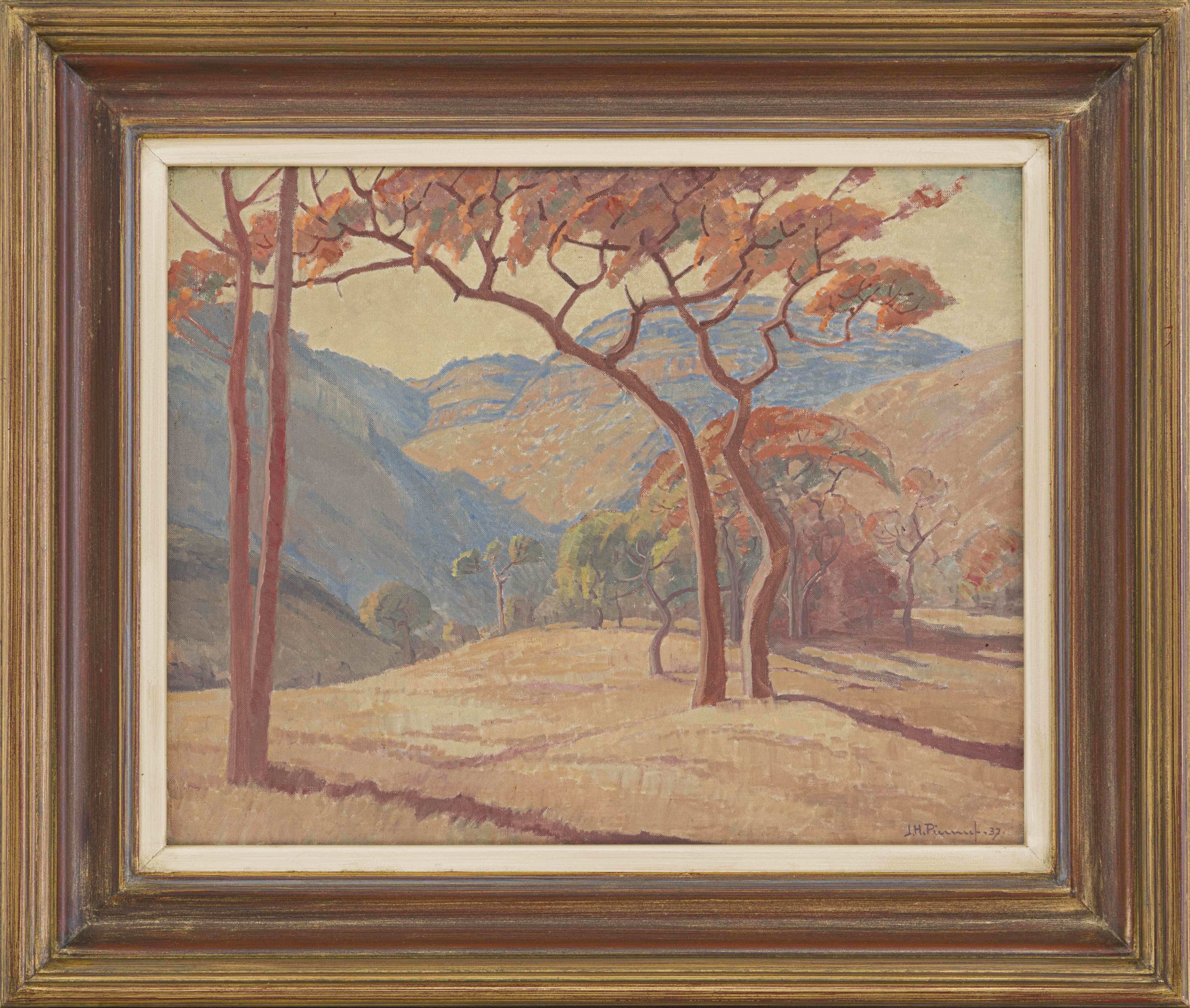 Landscape with Trees and Mountains Beyond by Jacob Hendrik Pierneef ...