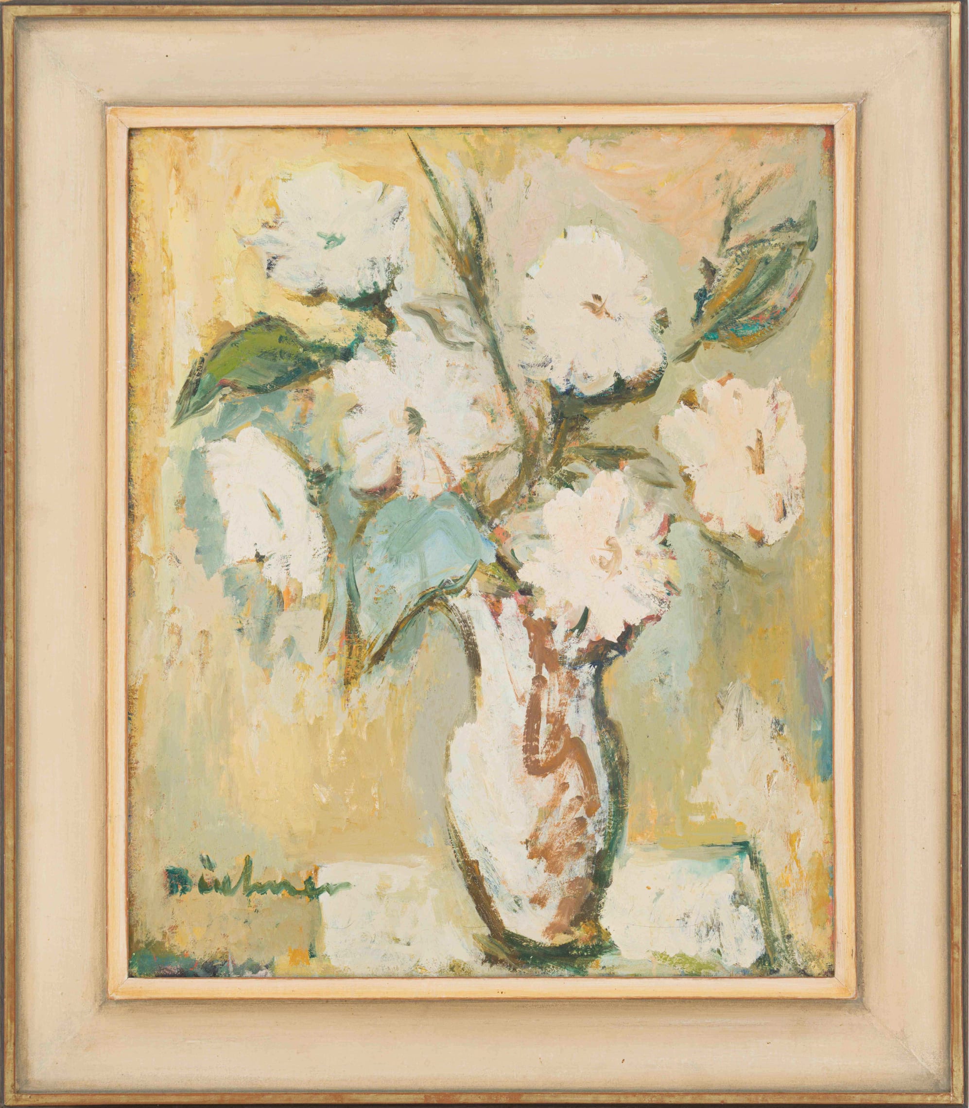 Blomme (Vase of White Flowers) by Carl Büchner | Strauss & Co