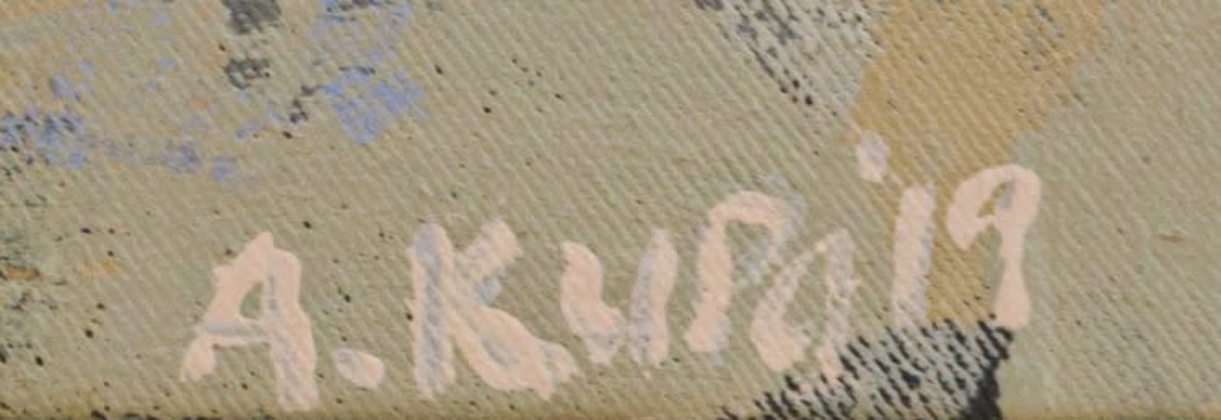 Abstract Composition with Orange and Green Figures by Asanda Dredunik ...