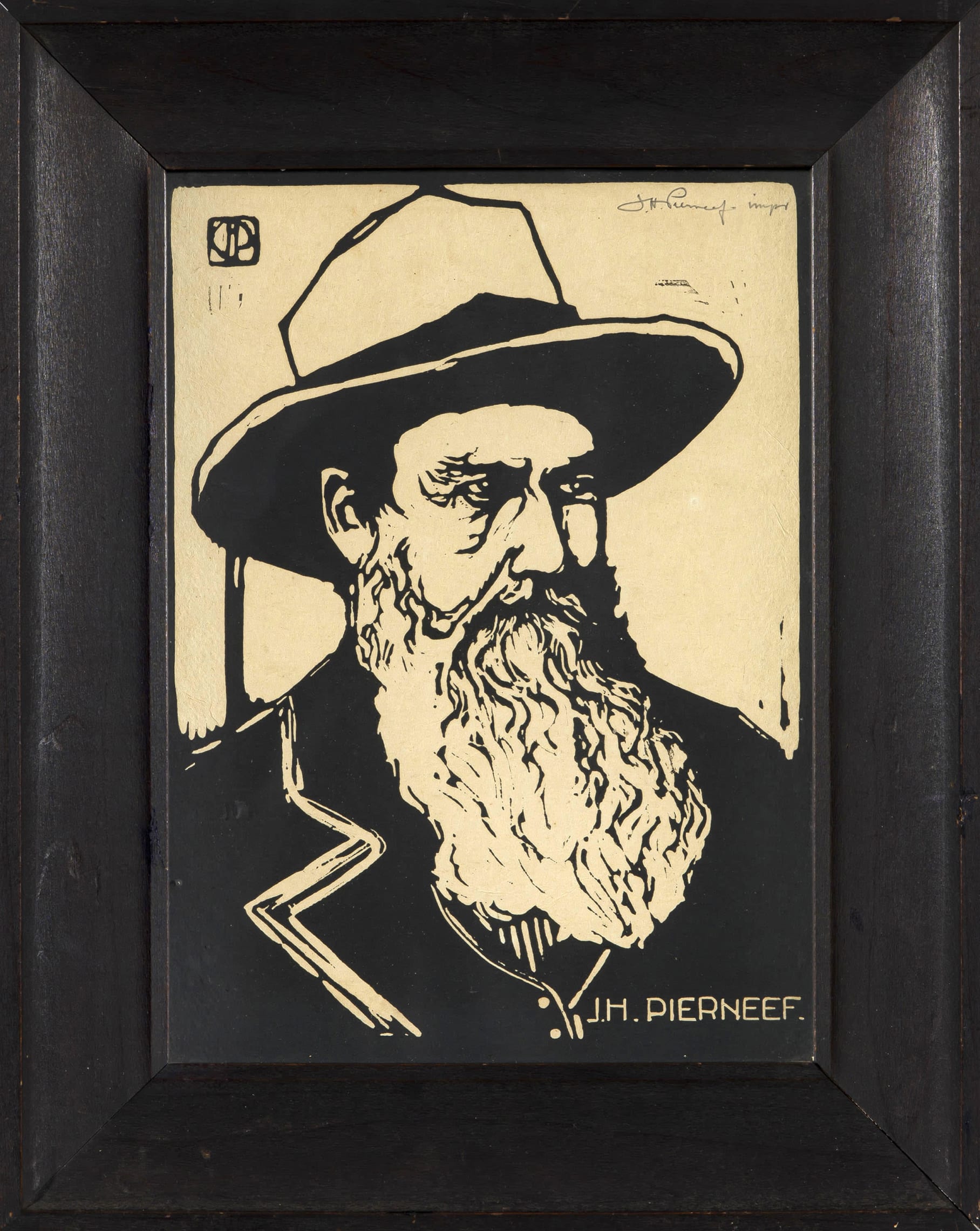 Portret van 'n Voortrekker (Nilant 136) by Jacob Hendrik Pierneef ...