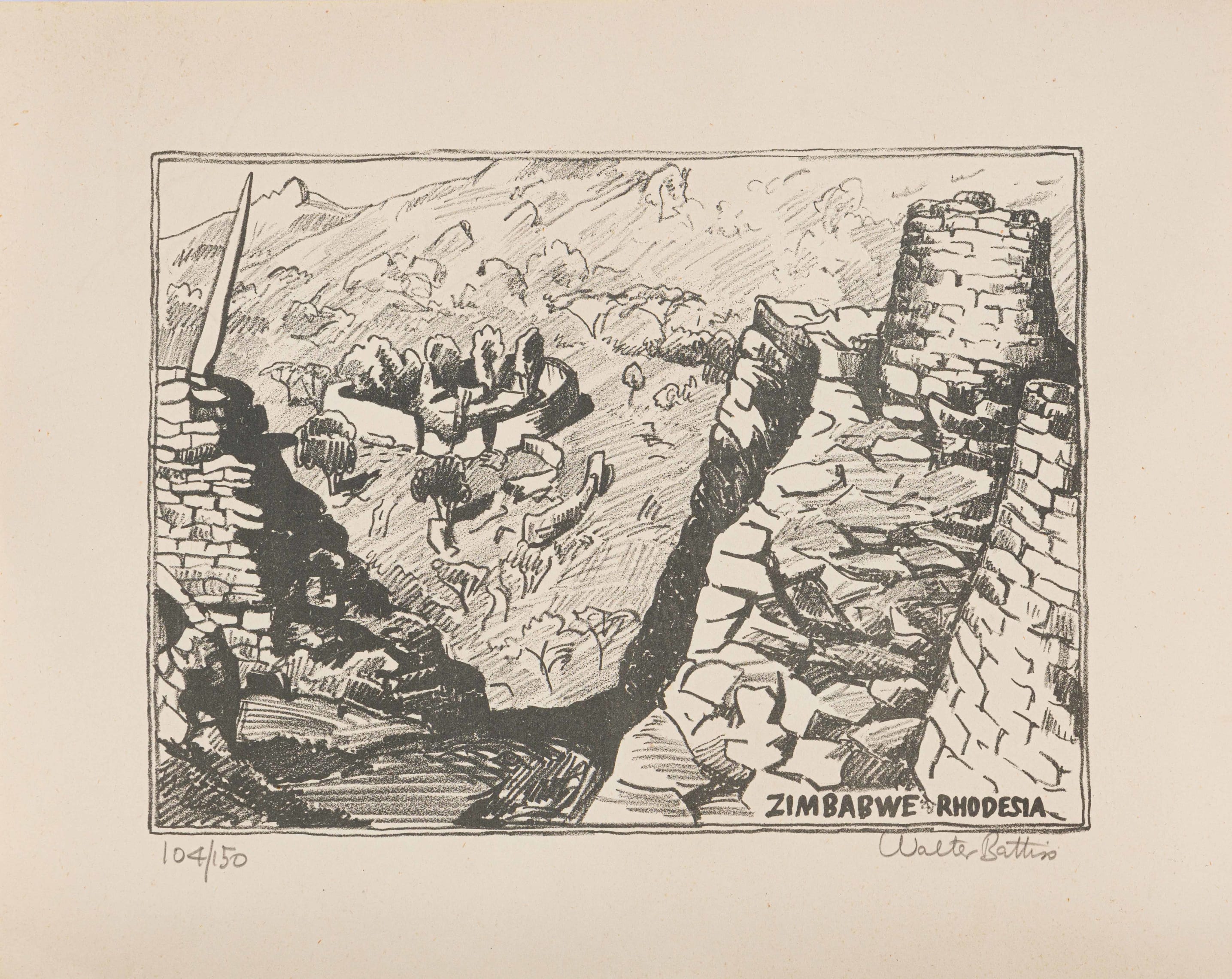 South African Lithographs by Walter Battiss: A Series of Twelve from ...