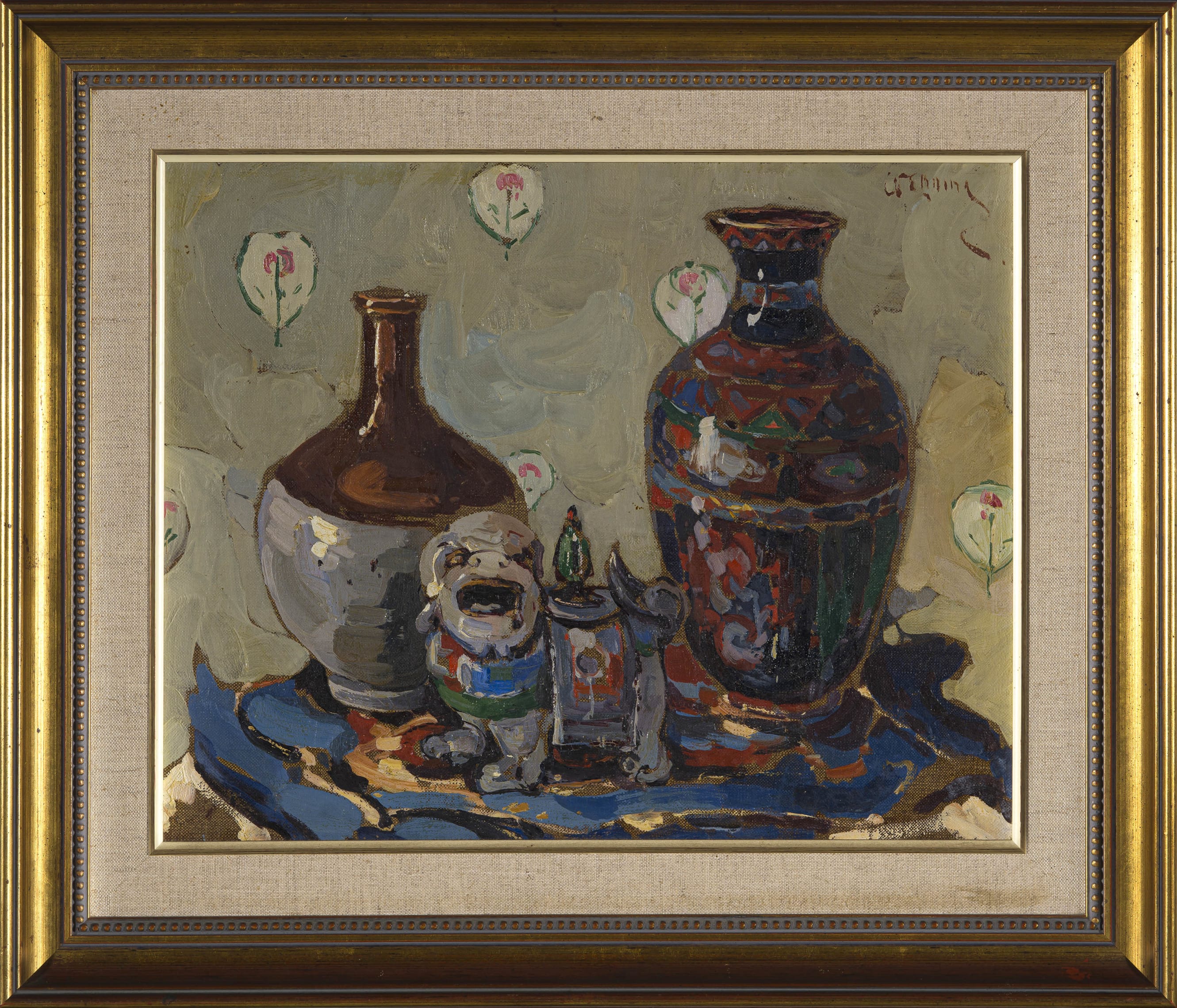 Still Life with Oriental Vases and Chinese Dog of Fo by Pieter Wenning ...