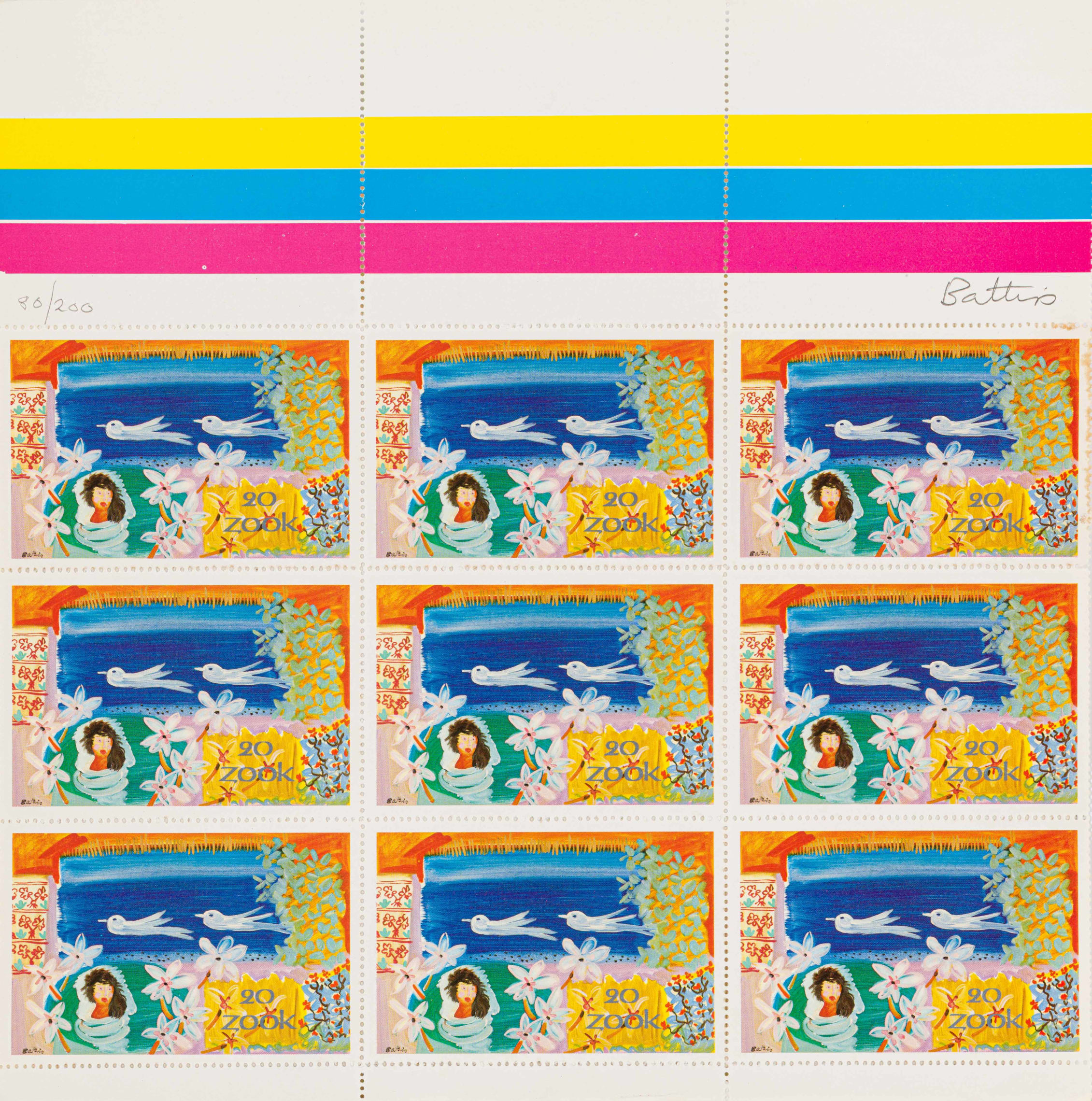 Fook Island Stamps, three by Walter Battiss | Strauss & Co