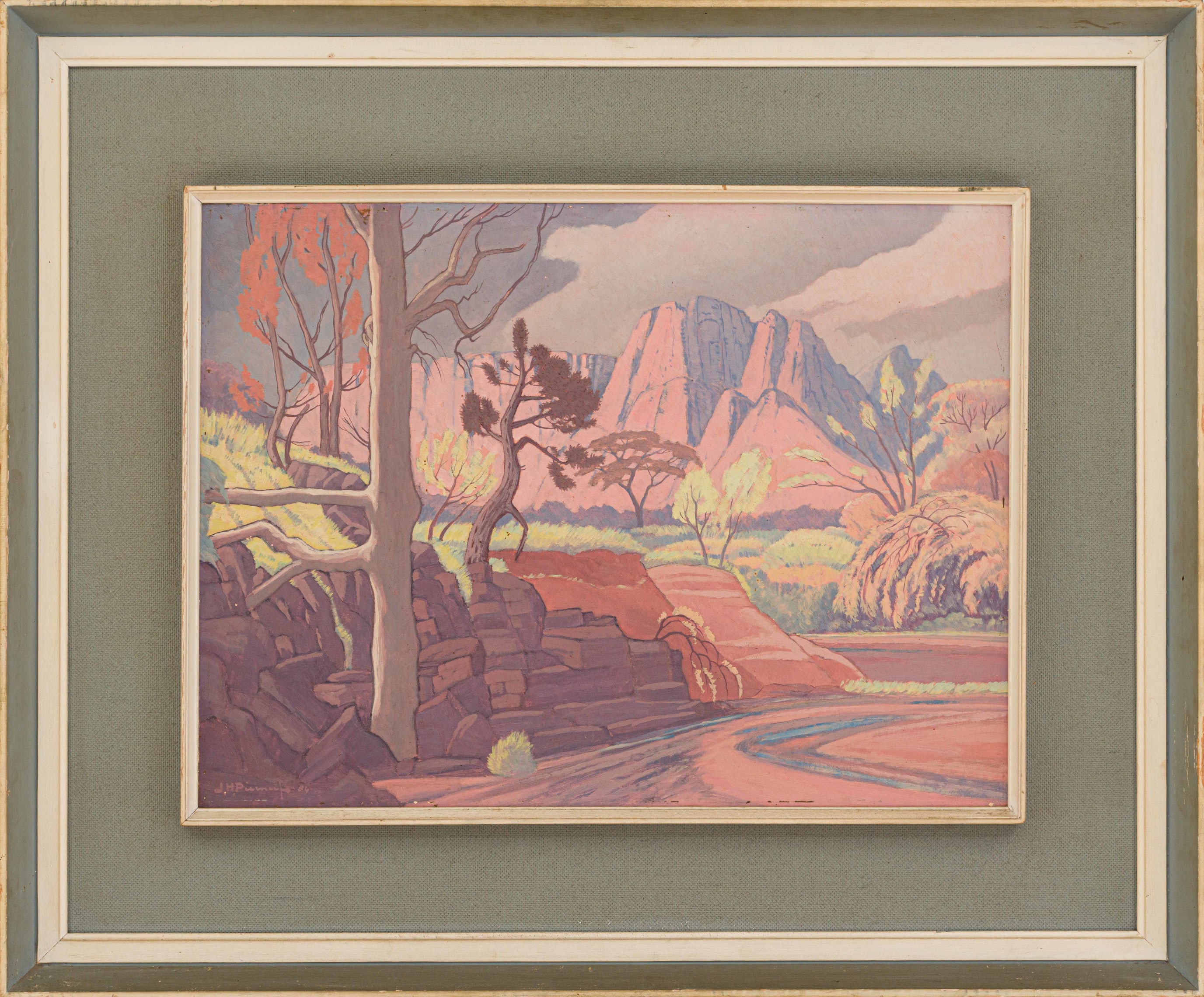 Landscape with Mountains and Trees by Jacob Hendrik Pierneef | Strauss & Co
