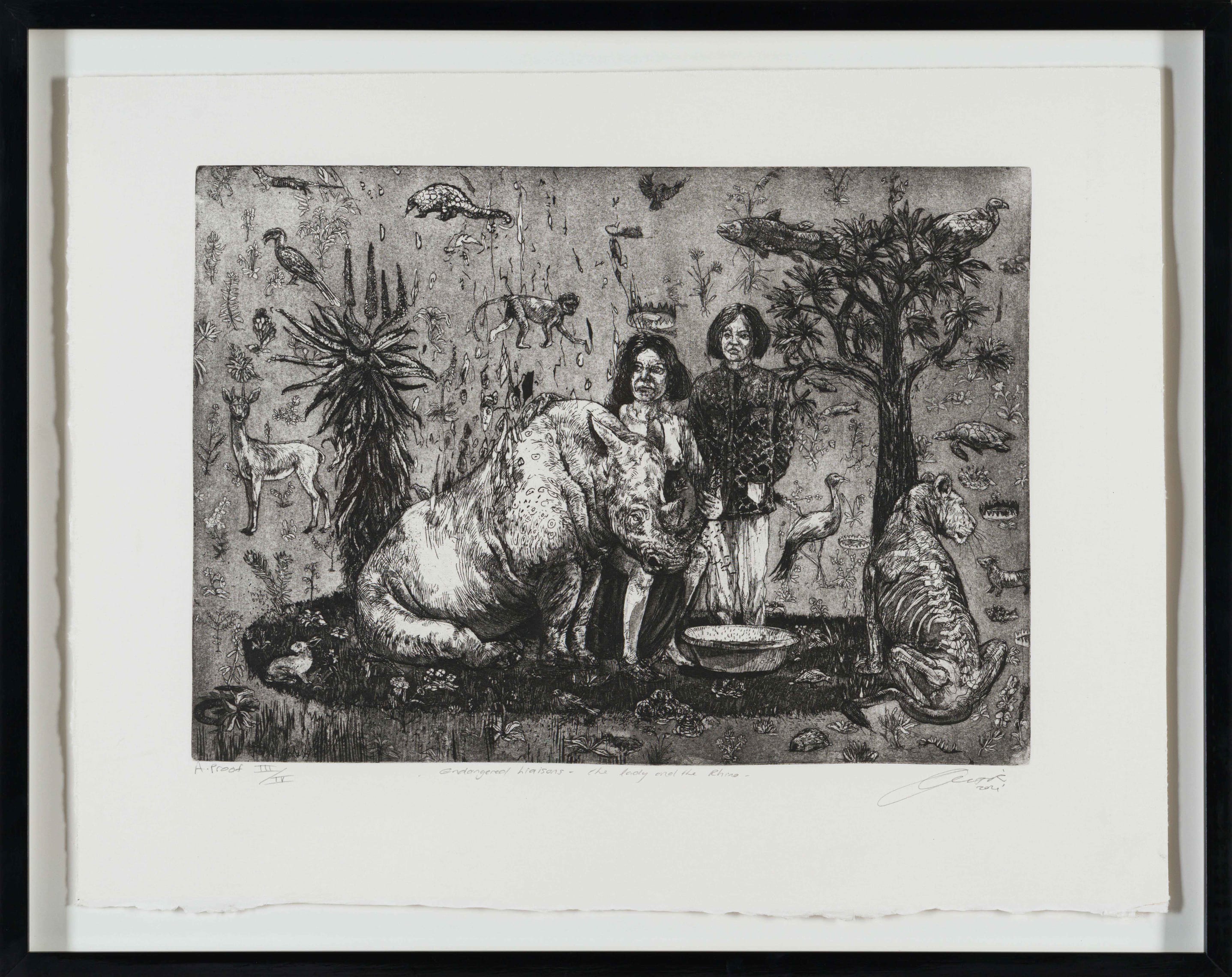 Endangered Liaisons - The Lady and the Rhino by Diane Victor | Strauss & Co