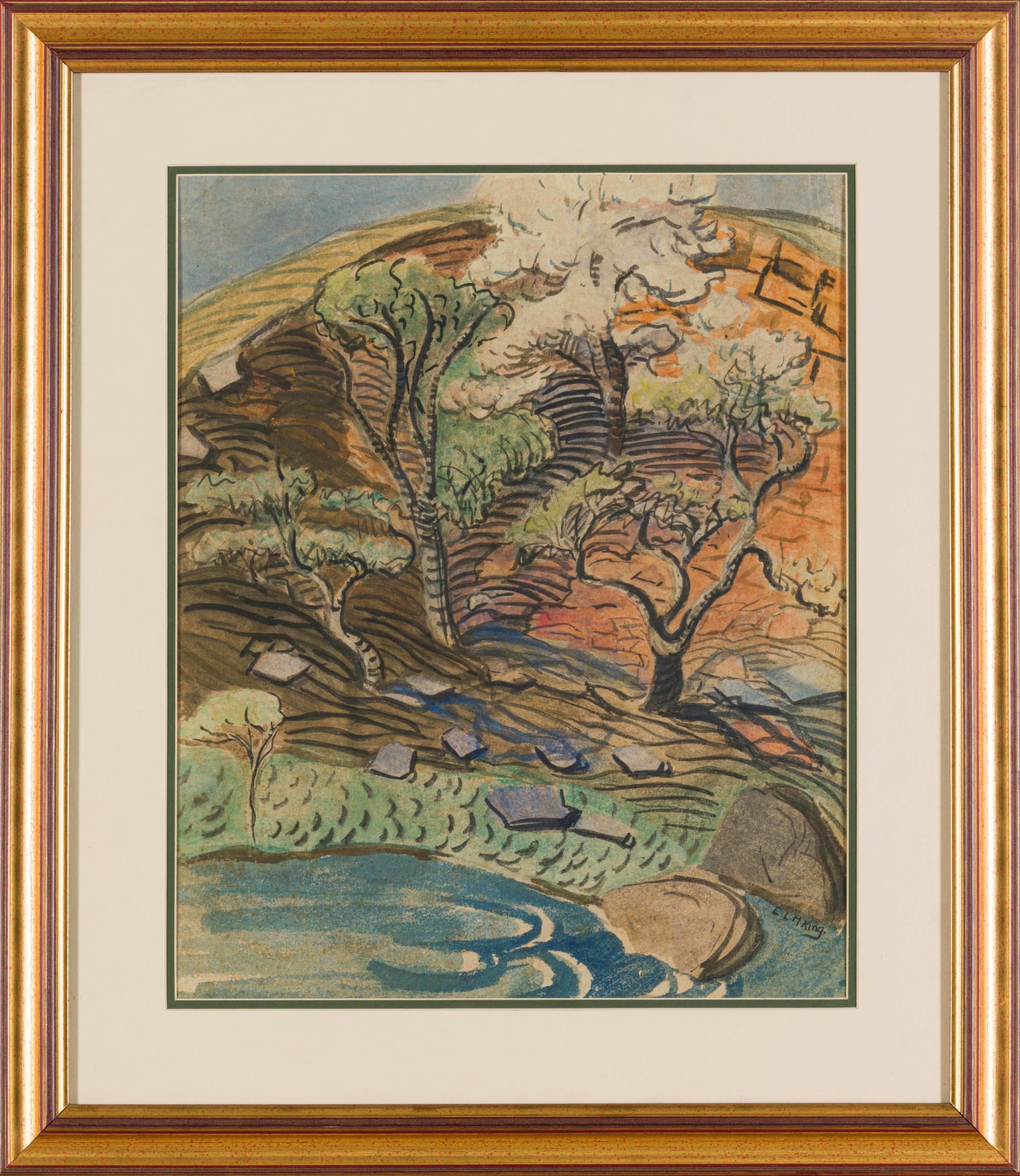 Trees and Rocks by Edith King | Strauss & Co