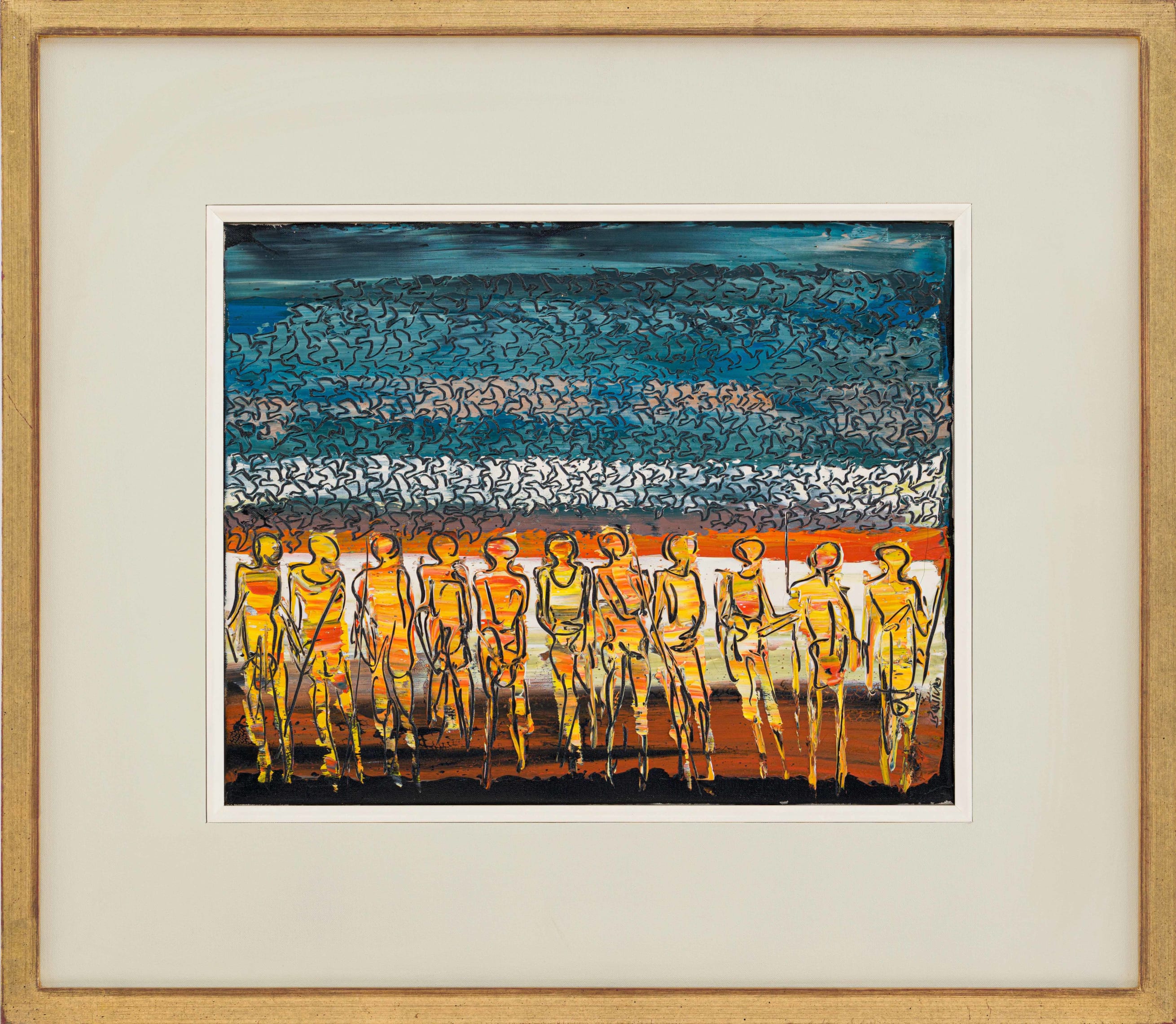 African Figures and Birds by Walter Battiss | Strauss & Co
