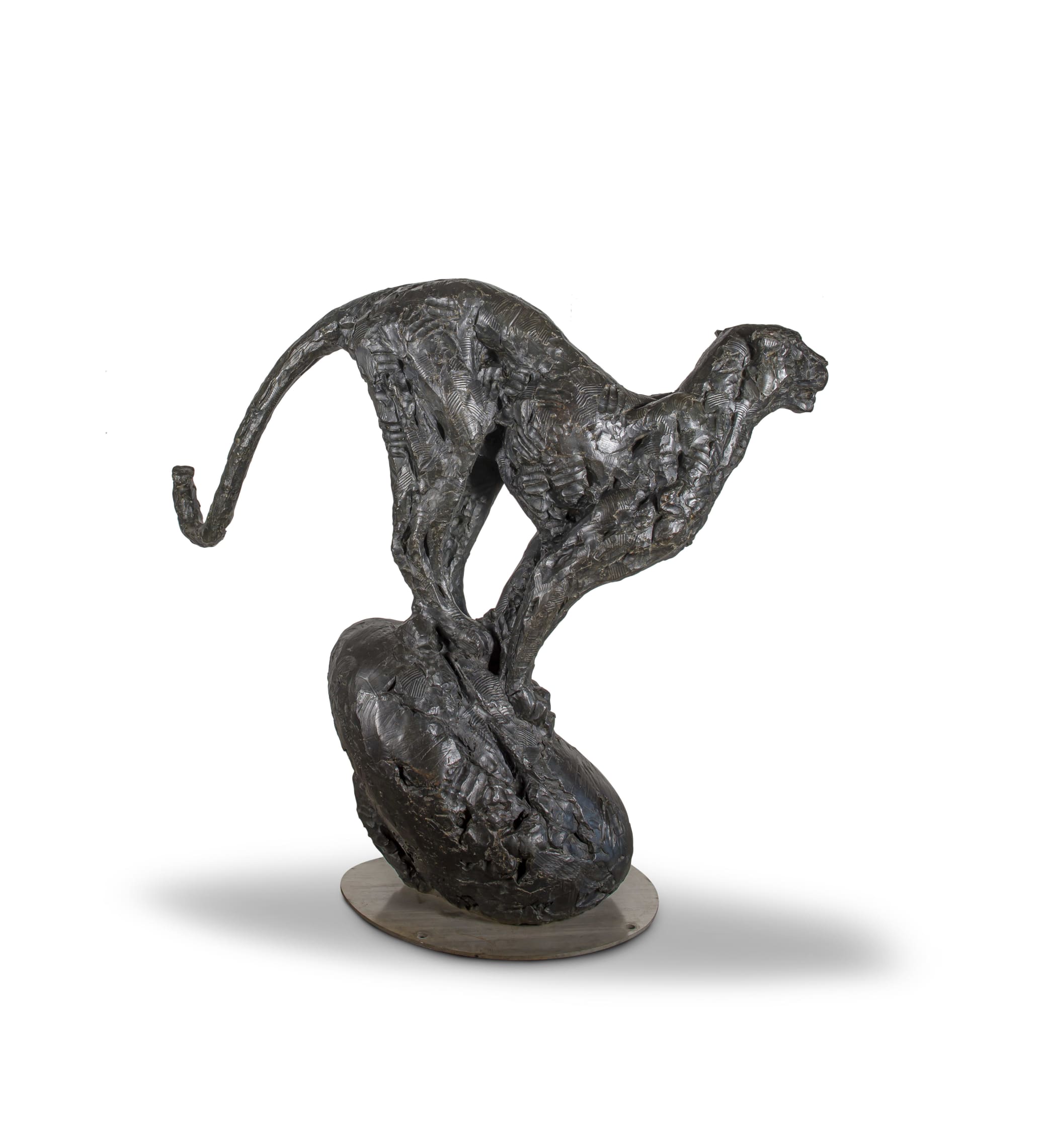 Leopard on a Boulder (S336) by Dylan Lewis | Strauss & Co