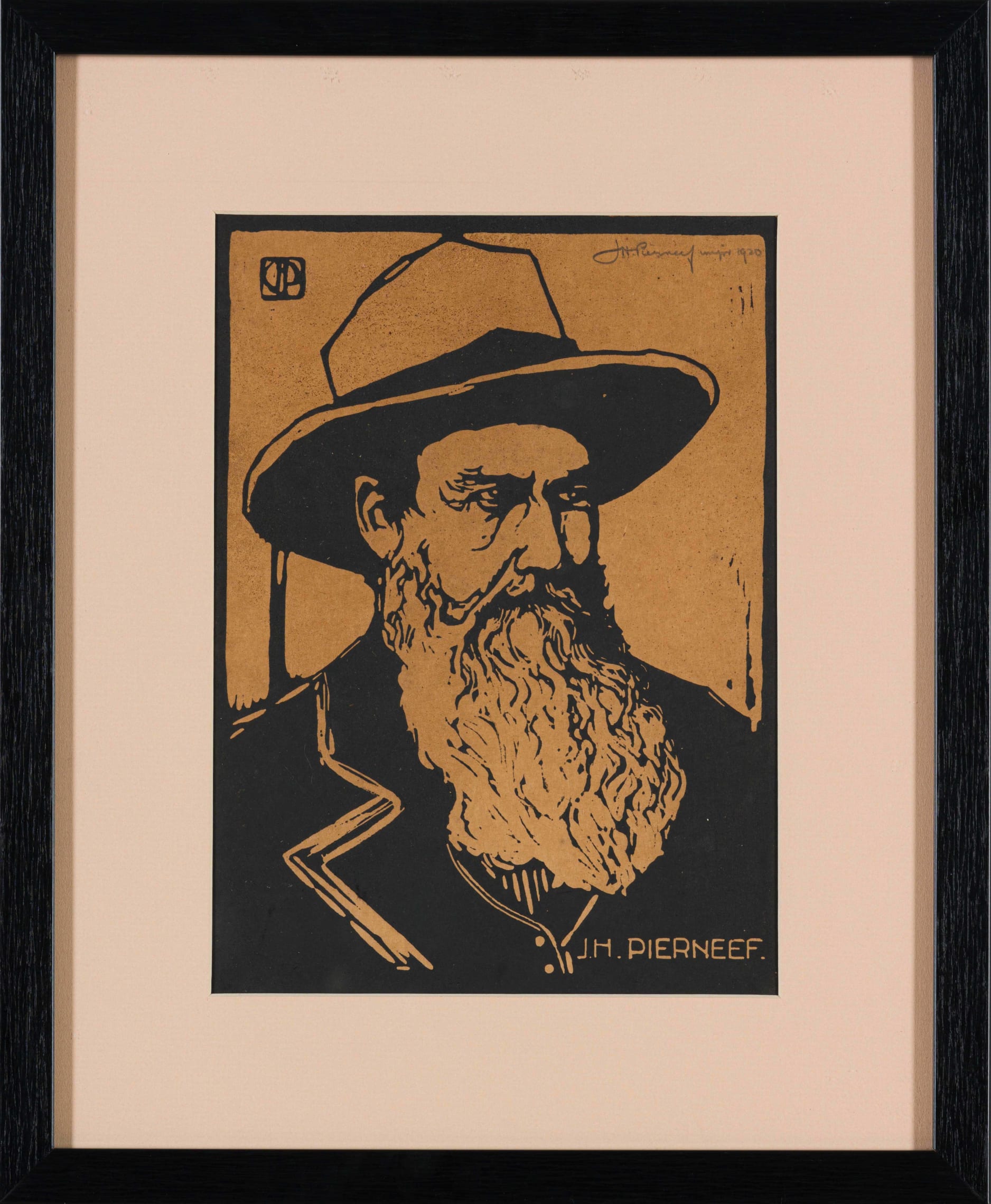 Portret van 'n Voortrekker (Nilant 136) by Jacob Hendrik Pierneef ...