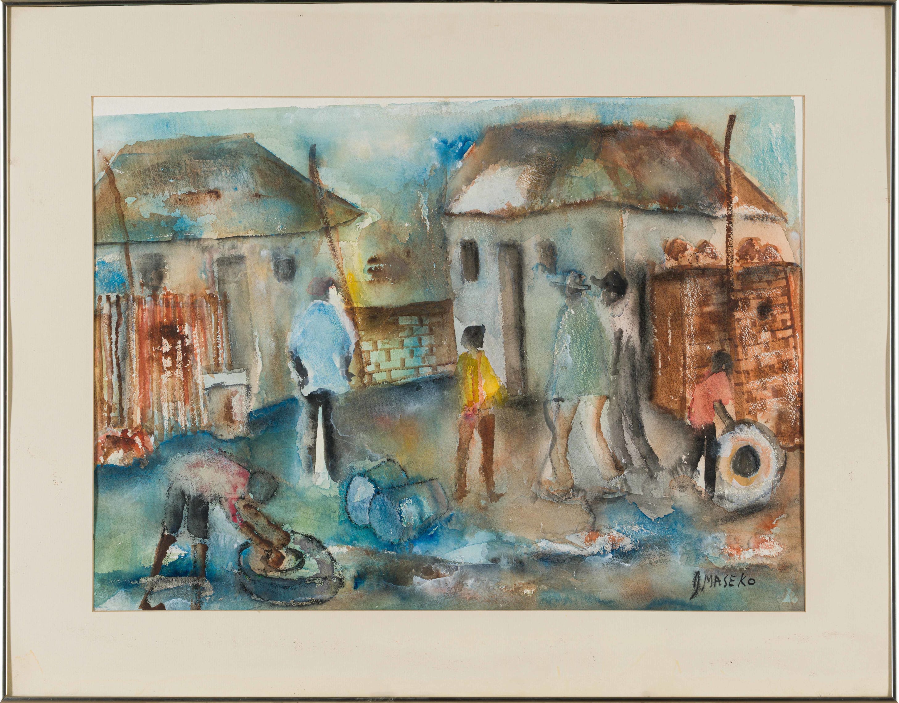 Village Scene by Joe Maseko | Strauss & Co