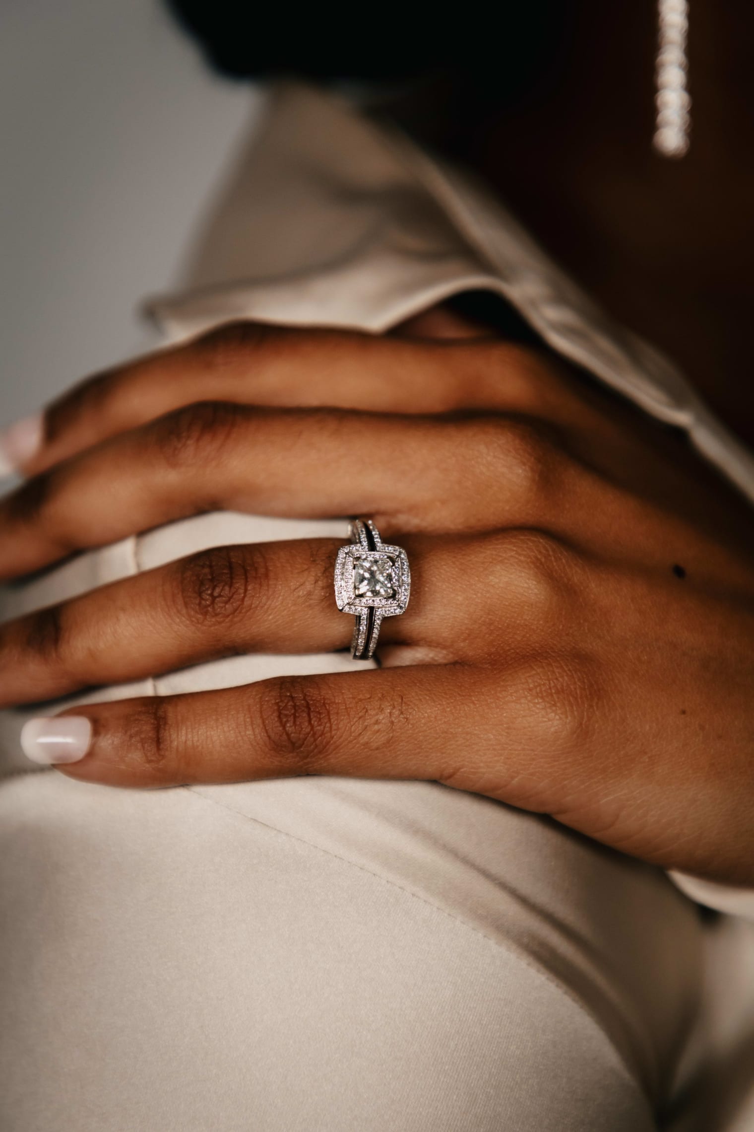 18k white gold princess-cut diamond ring, Deonne Le Roux | Strauss & Co