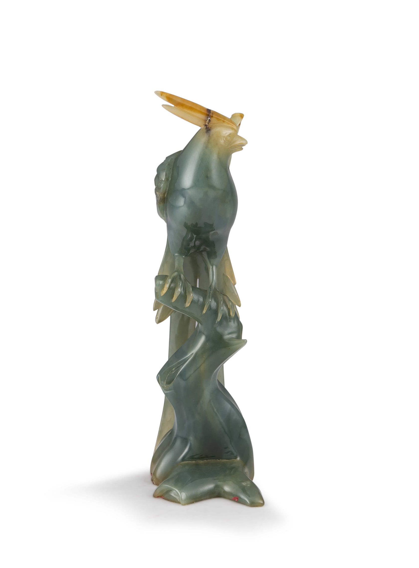 A pair of Chinese carved jade birds, 20th century | Strauss & Co