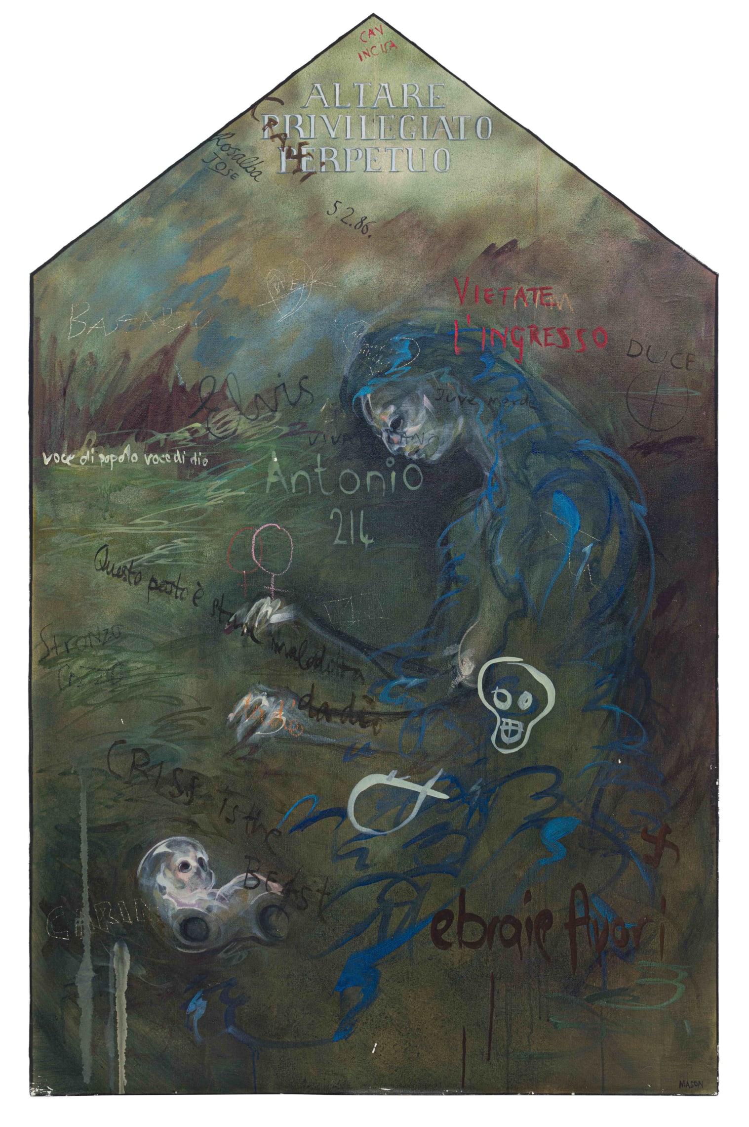 Graffiti Graveyard Wonderings, triptych by Judith Mason | Strauss & Co