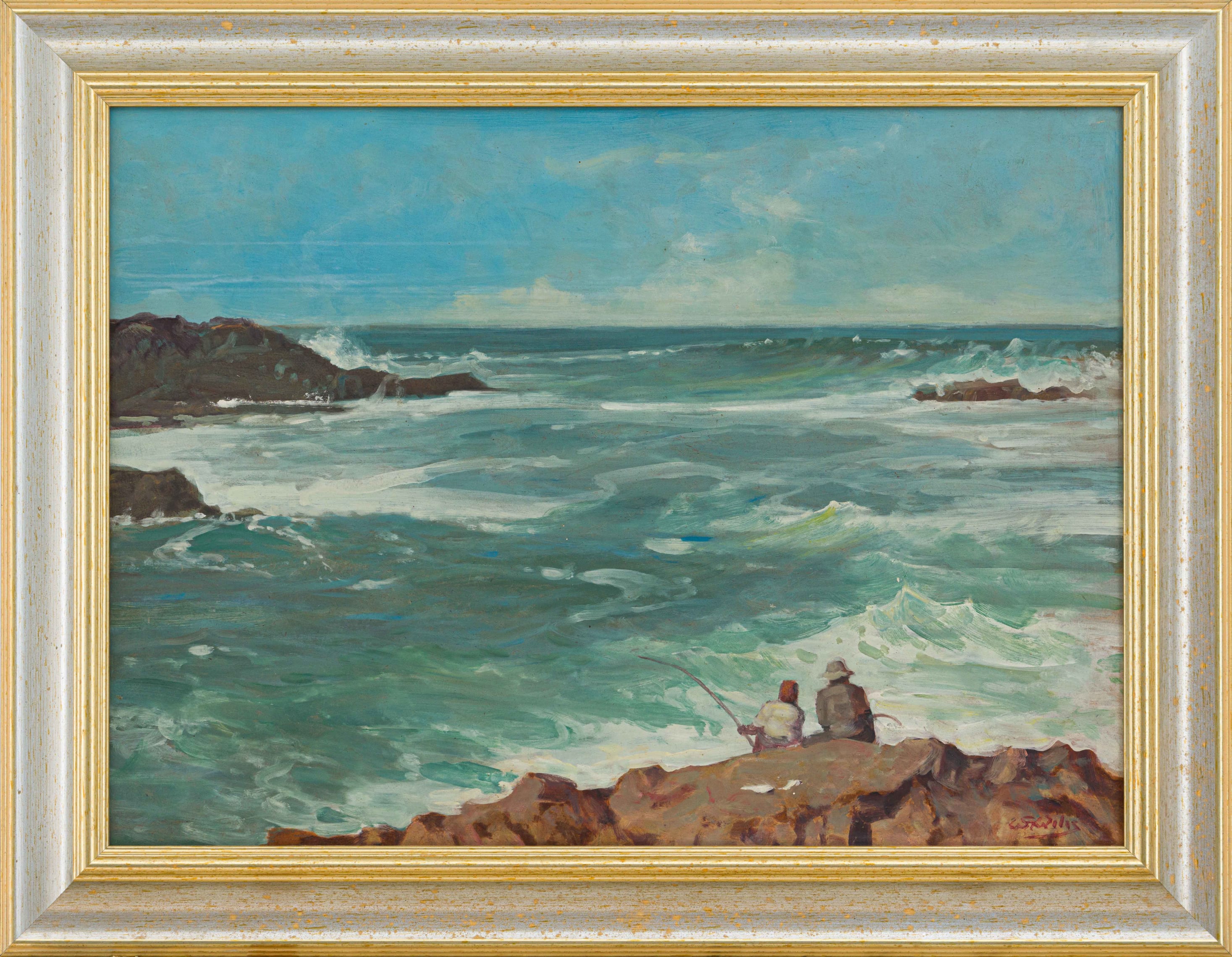 Fishing by Walter Gilbert Wiles | Strauss & Co