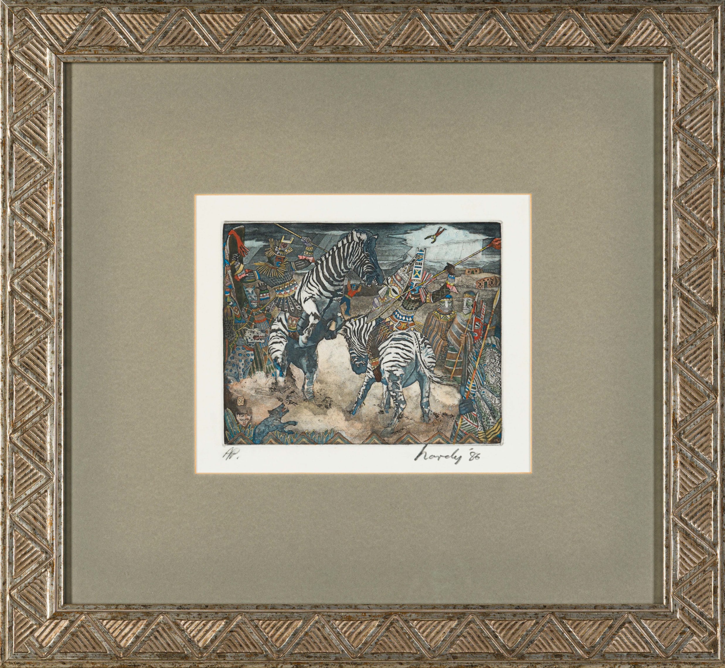 Masked Warriors and Zebras by Hardy Botha | Strauss & Co