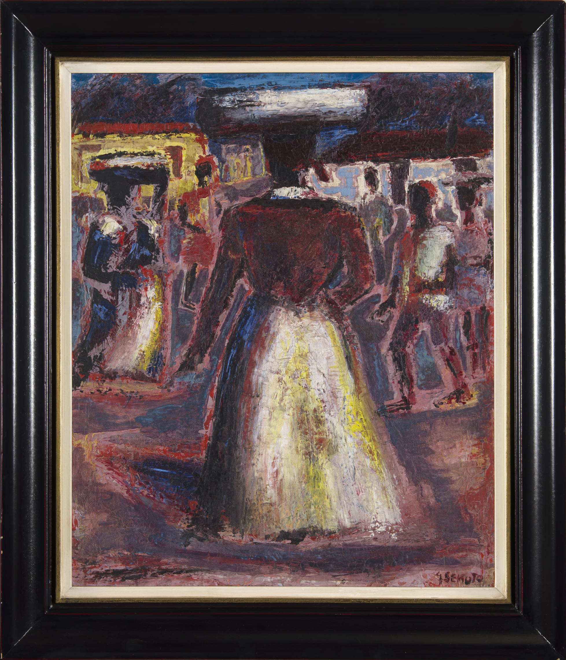 Figures on a Street by Gerard Sekoto | Strauss & Co