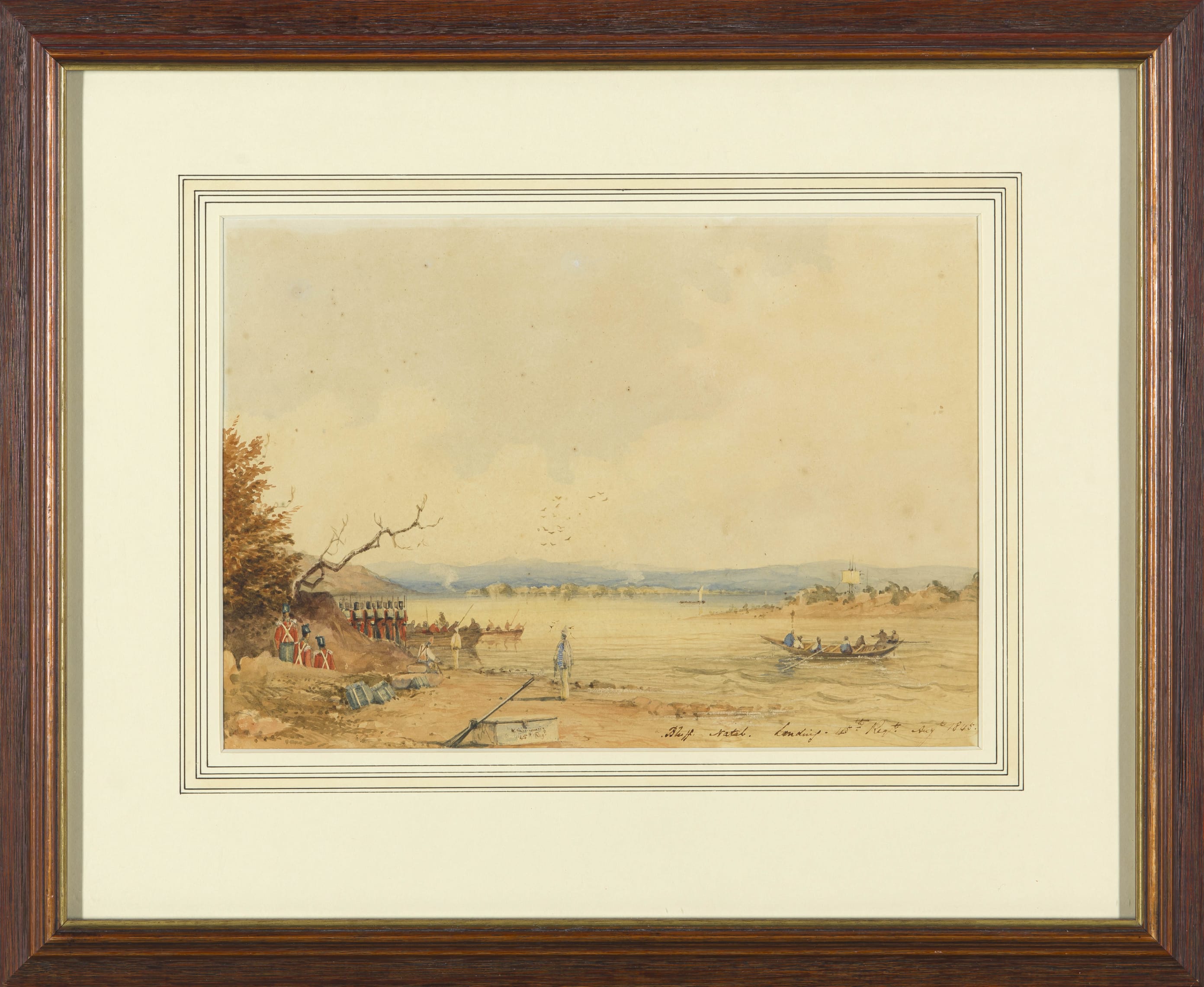 Bluff, Natal Landing of the 45th Regiment by Thomas Bowler | Strauss & Co
