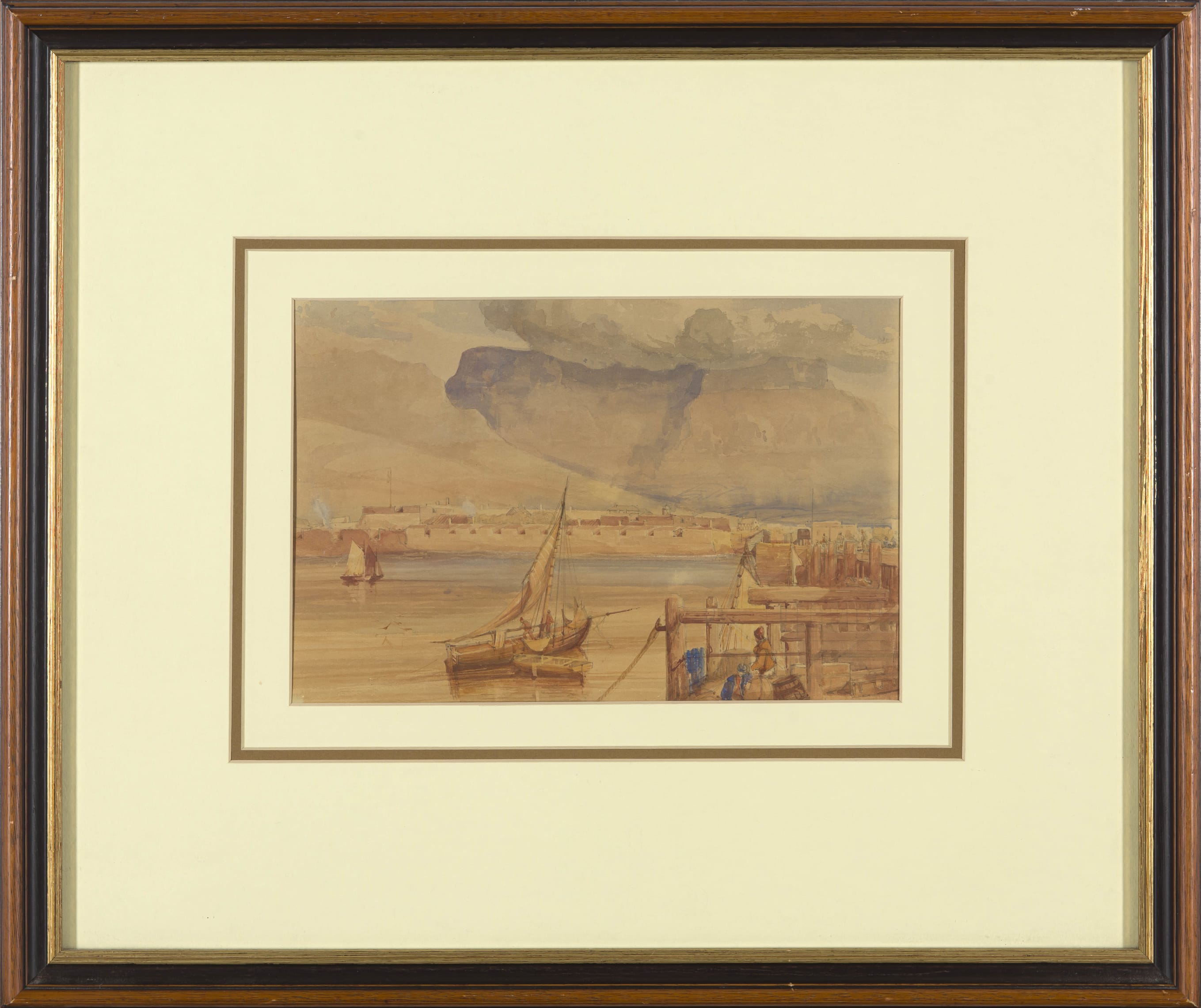 The Wooden Jetty, Old Imhoff Battery and Castle by Thomas Bowler ...