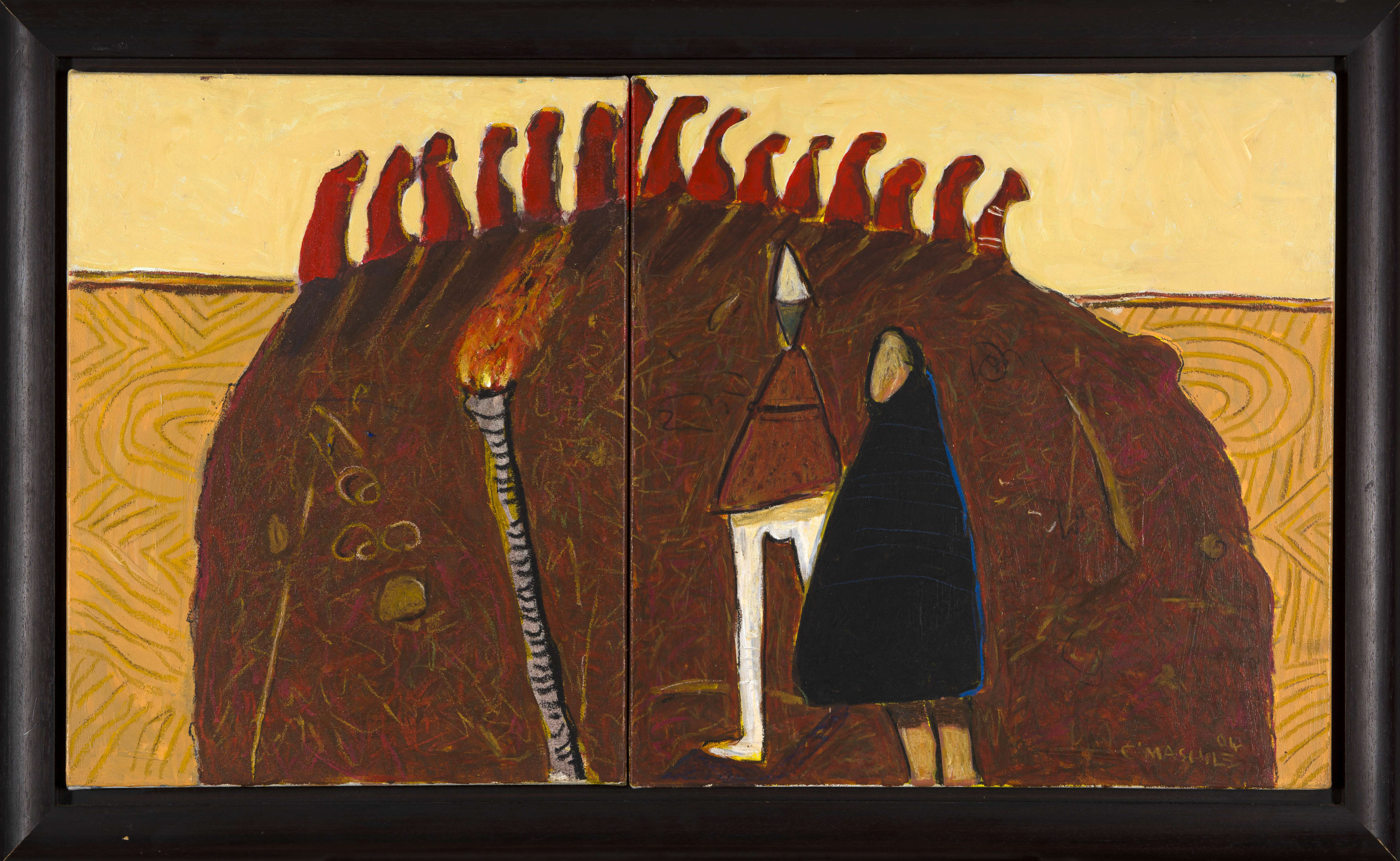 Mahlologadi, diptych by Colbert Mashile | Strauss & Co