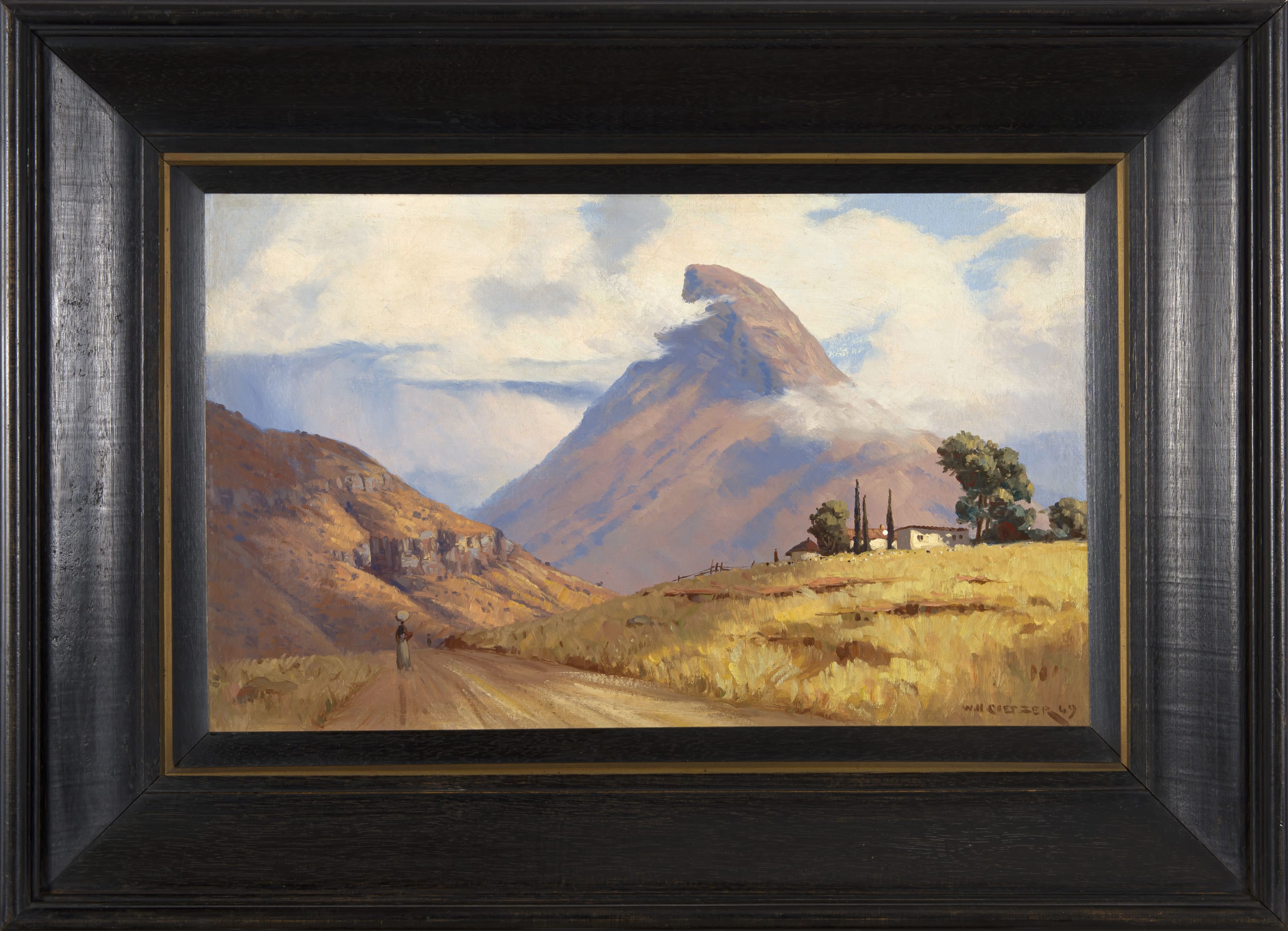 Landscape with Mountain Peak by Willem Hermanus Coetzer | Strauss & Co