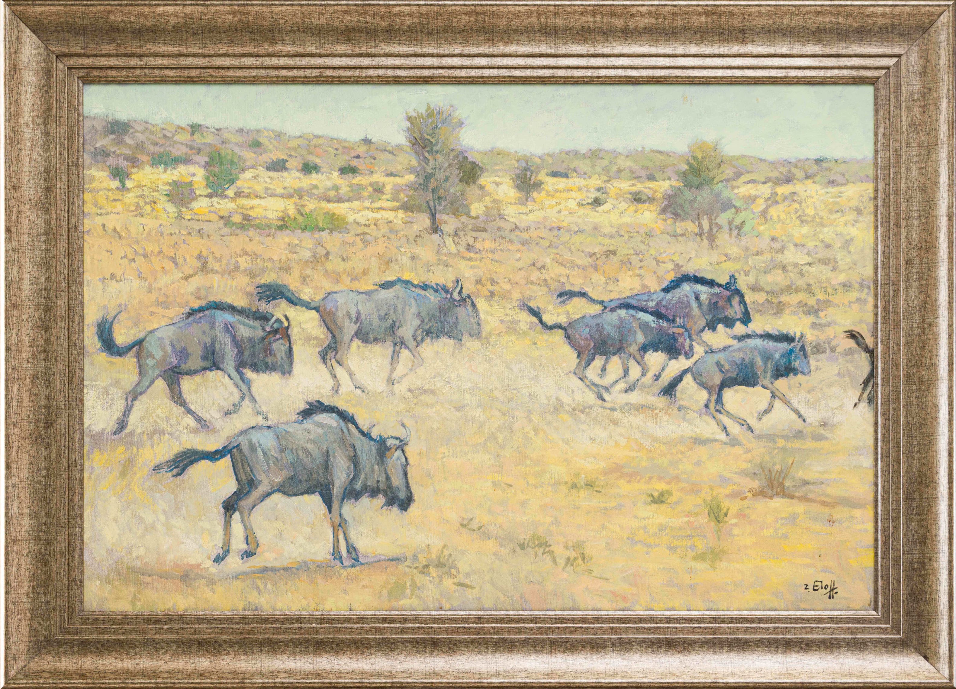 Galloping Wildebeest by Zakkie Eloff | Strauss & Co