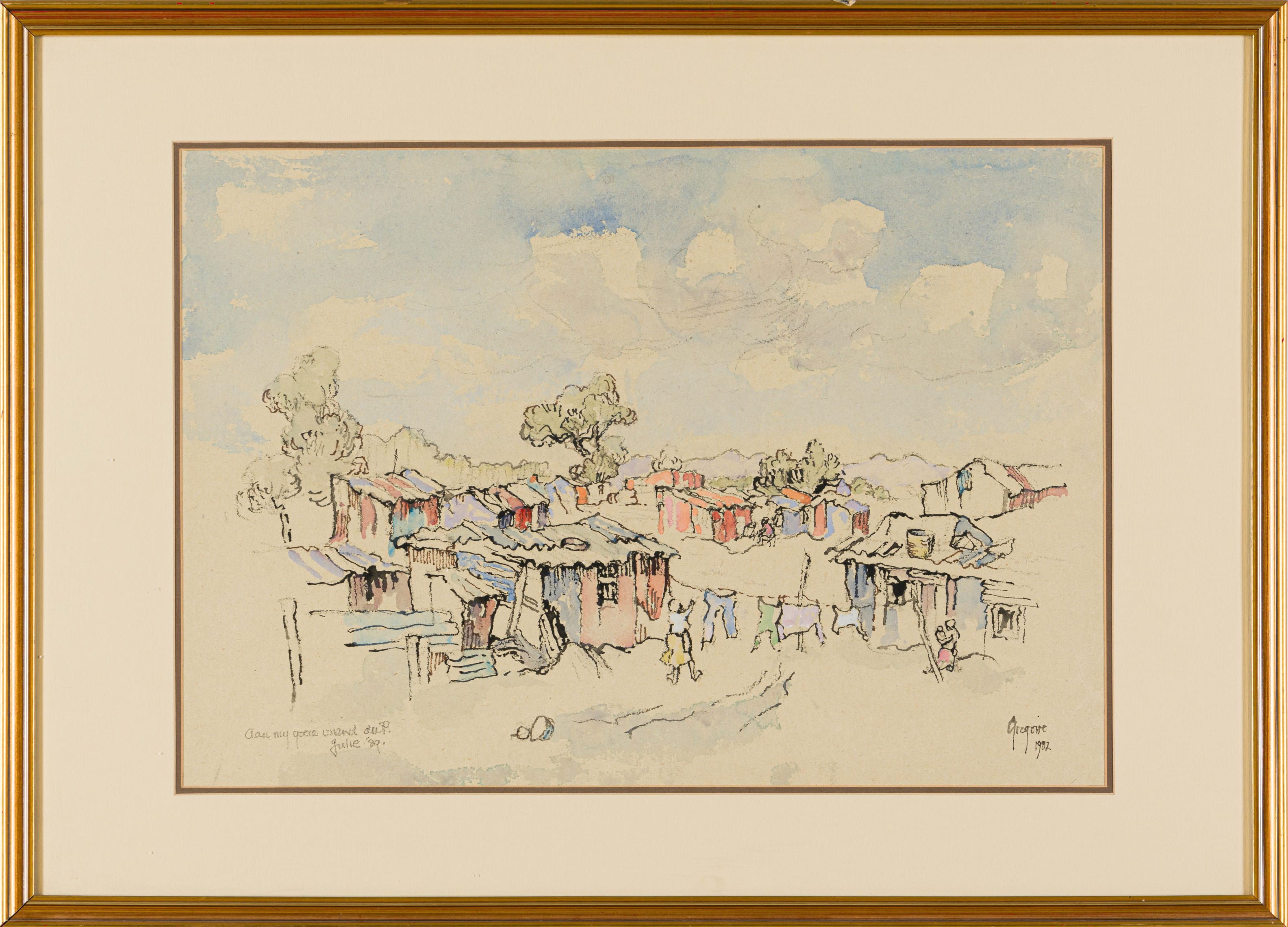 Township Scene by Gregoire Boonzaier | Strauss & Co