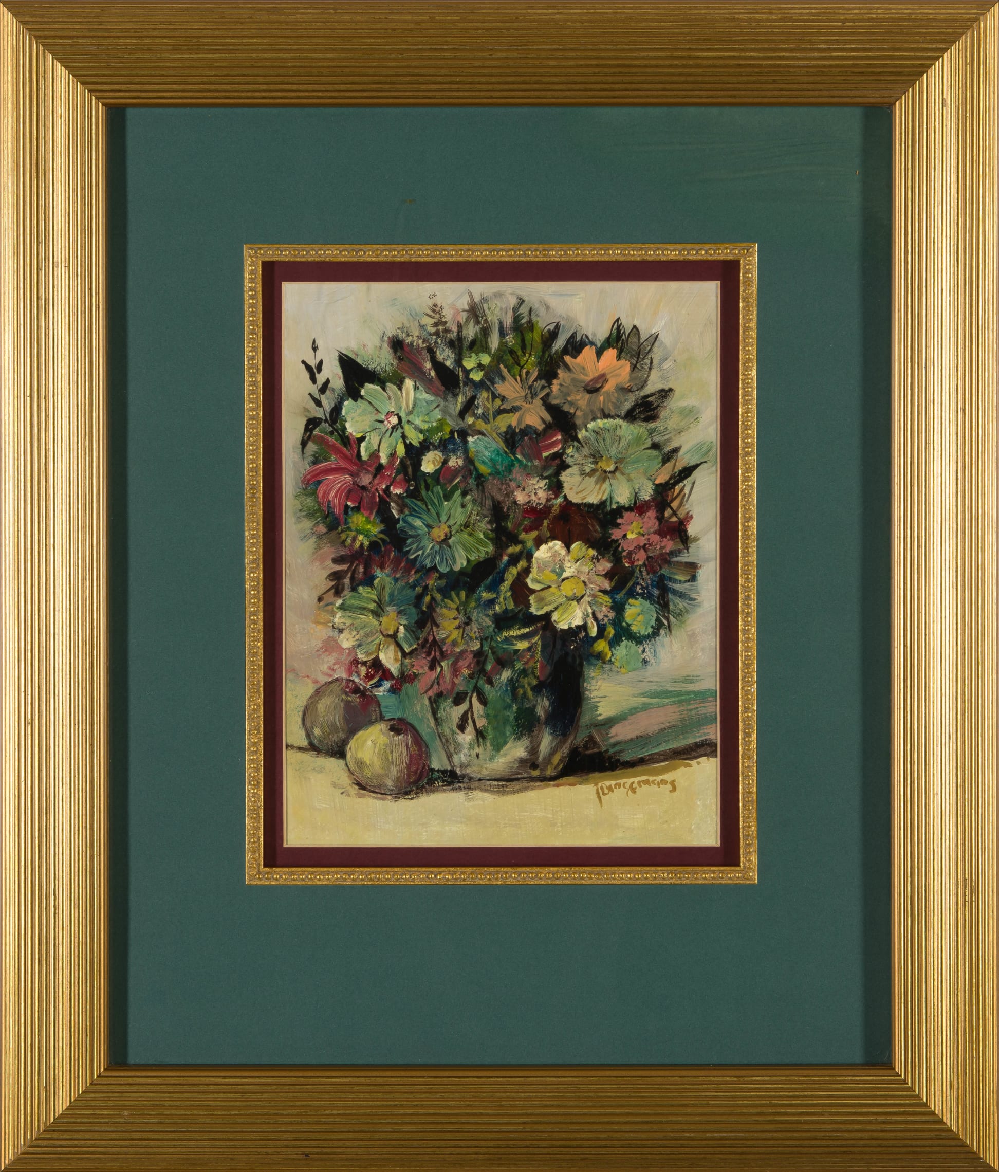 Still Life with Flowers in a Vase and Fruit by Jan Dingemans | Strauss & Co