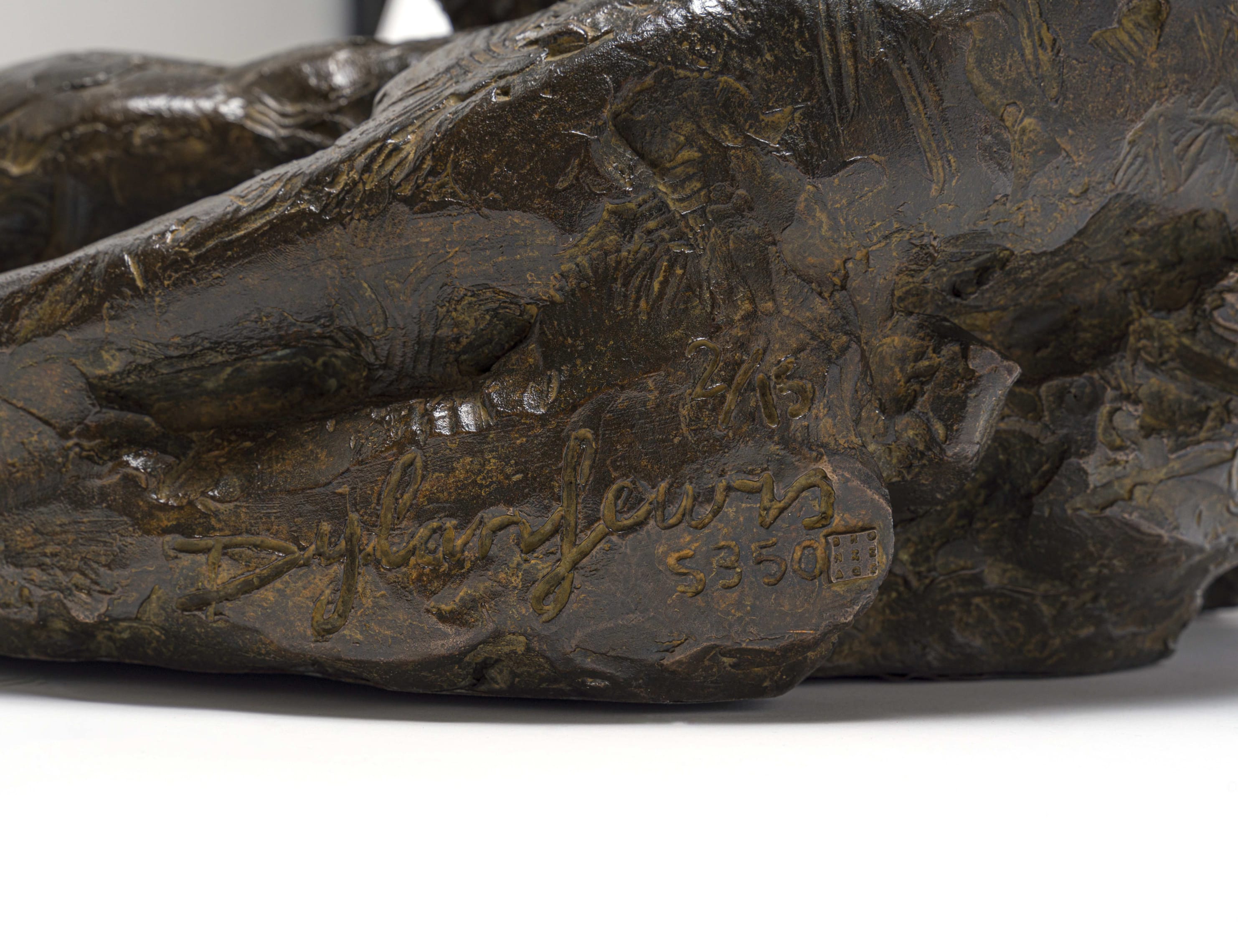 Lying Leopard Pair Maquette (S350) by Dylan Lewis | Strauss & Co