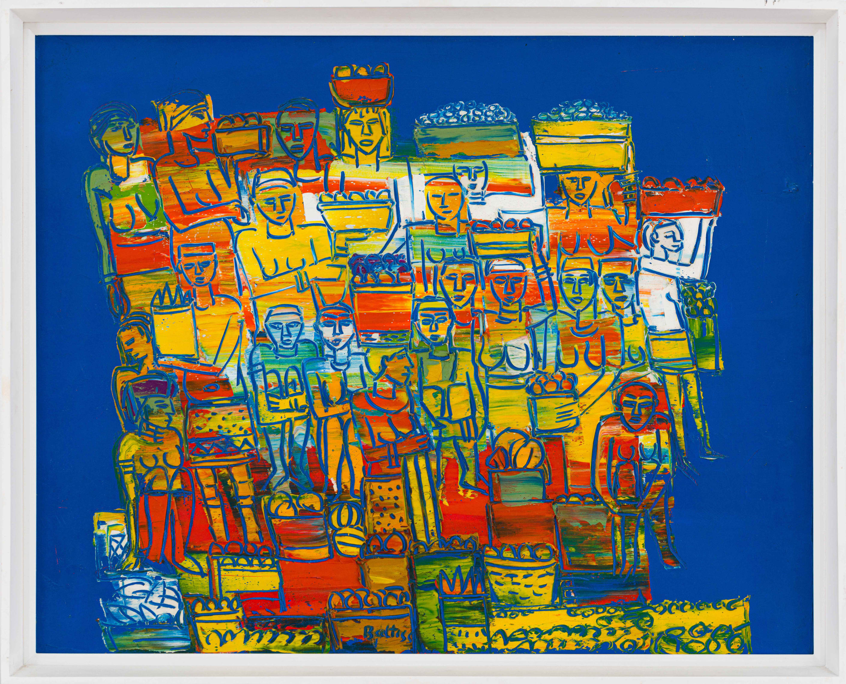 Figures with Baskets by Walter Battiss | Strauss & Co