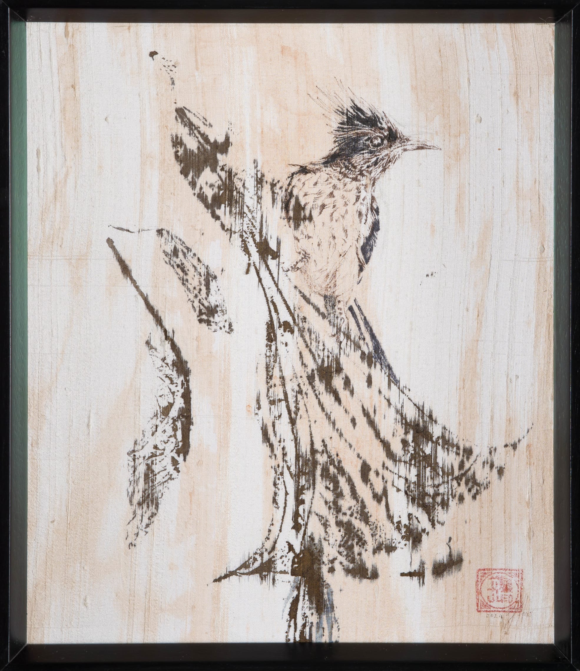 A Silk Song Stain, triptych by Jeanne Hugo | Strauss & Co