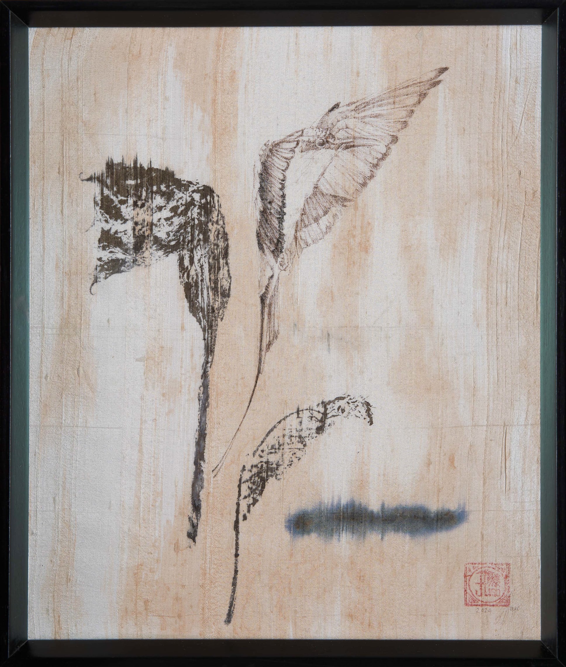 A Silk Song Stain, triptych by Jeanne Hugo | Strauss & Co