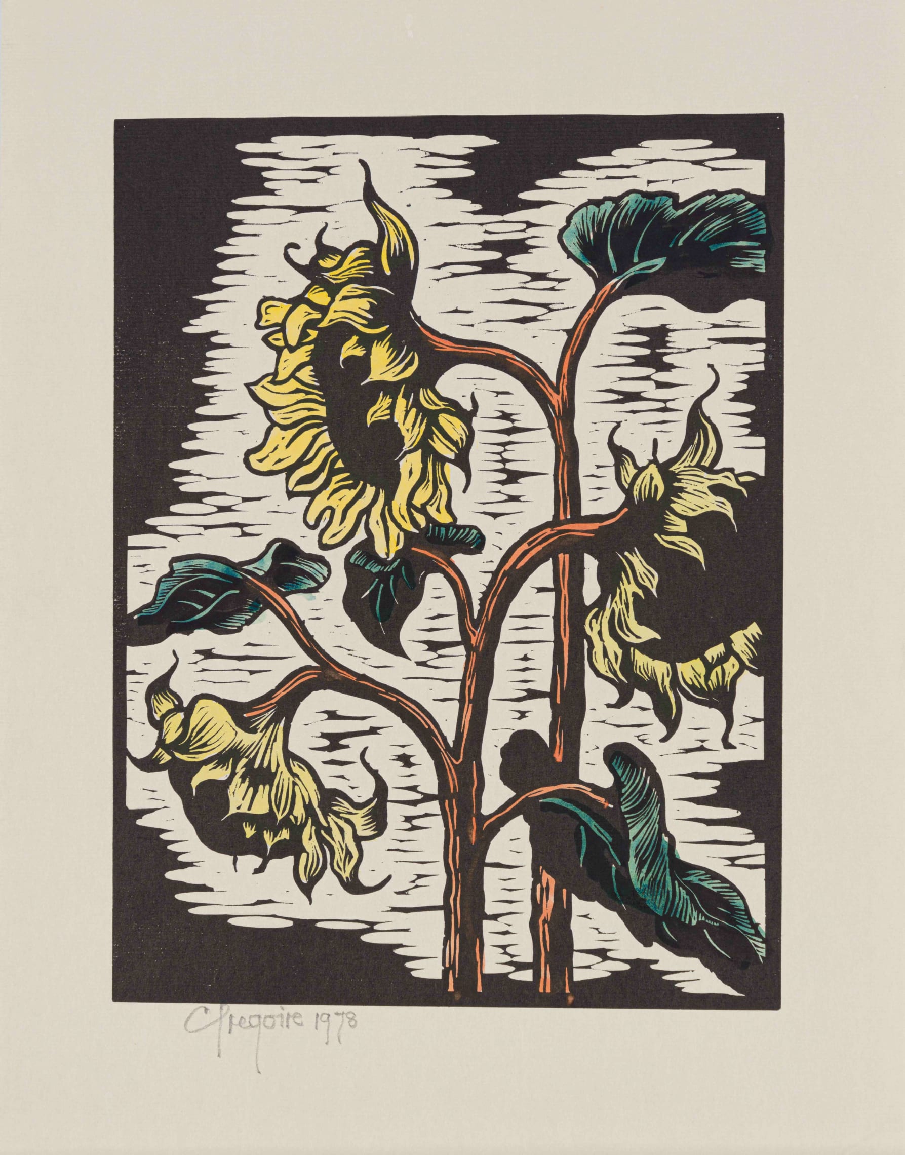 Studies and Linocut Prints, portfolio, twenty by Gregoire Boonzaier ...