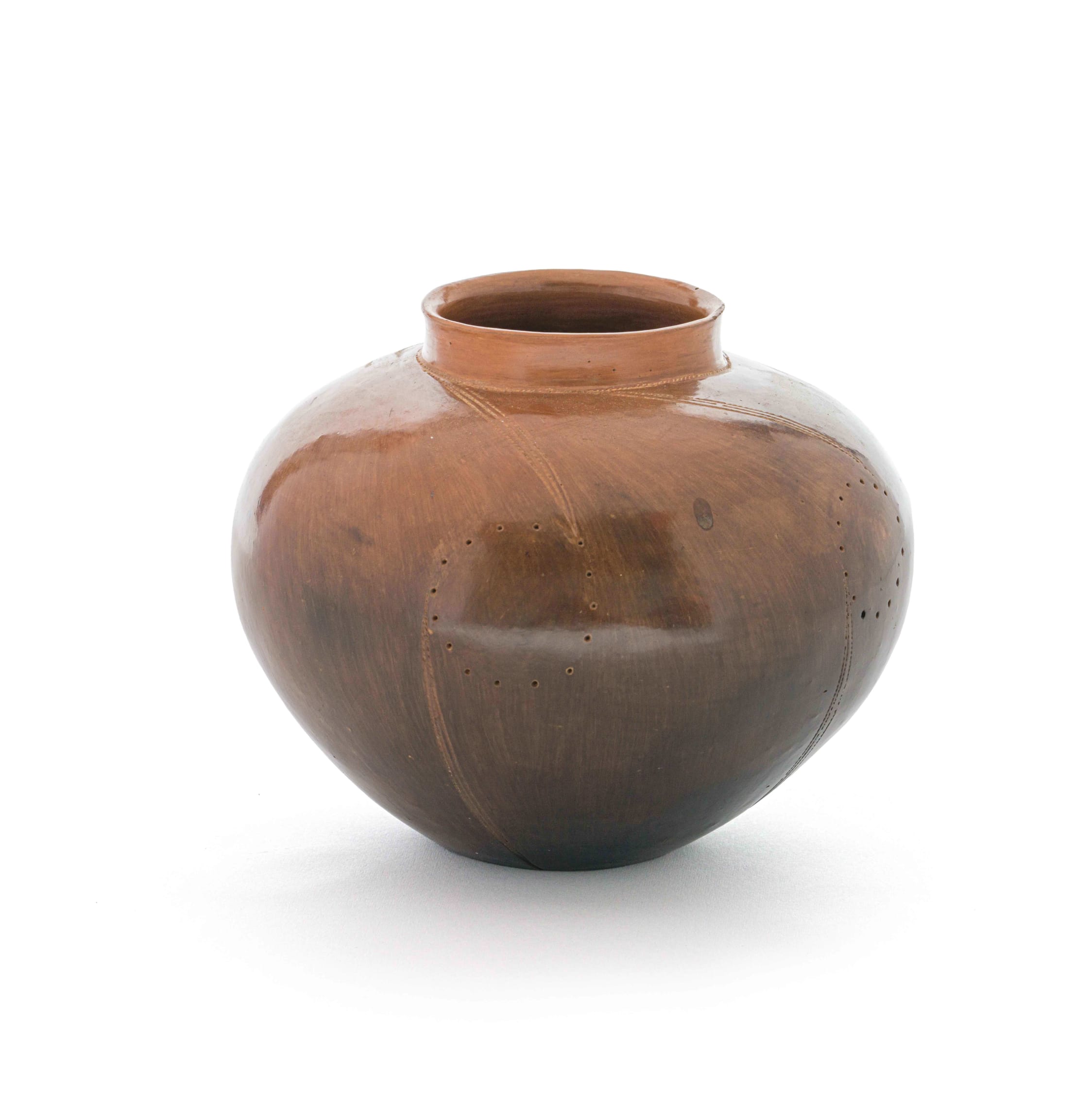 Hand-built earthenware vase with incised decoration by Clive Sithole ...